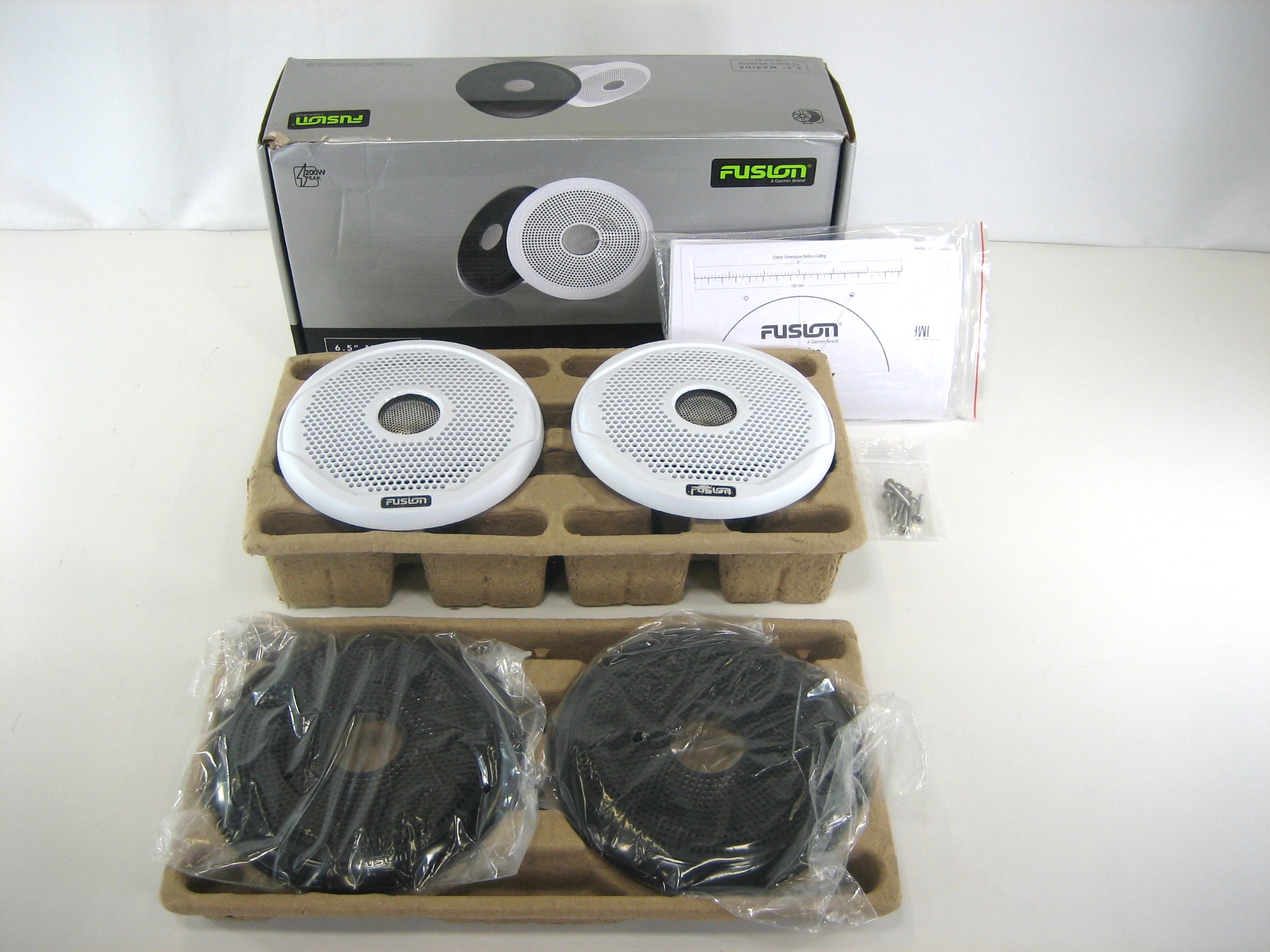 Fusion XS-F65CWB XS Series 6.5" 200 Watt Classic Marine Speakers - Max ...