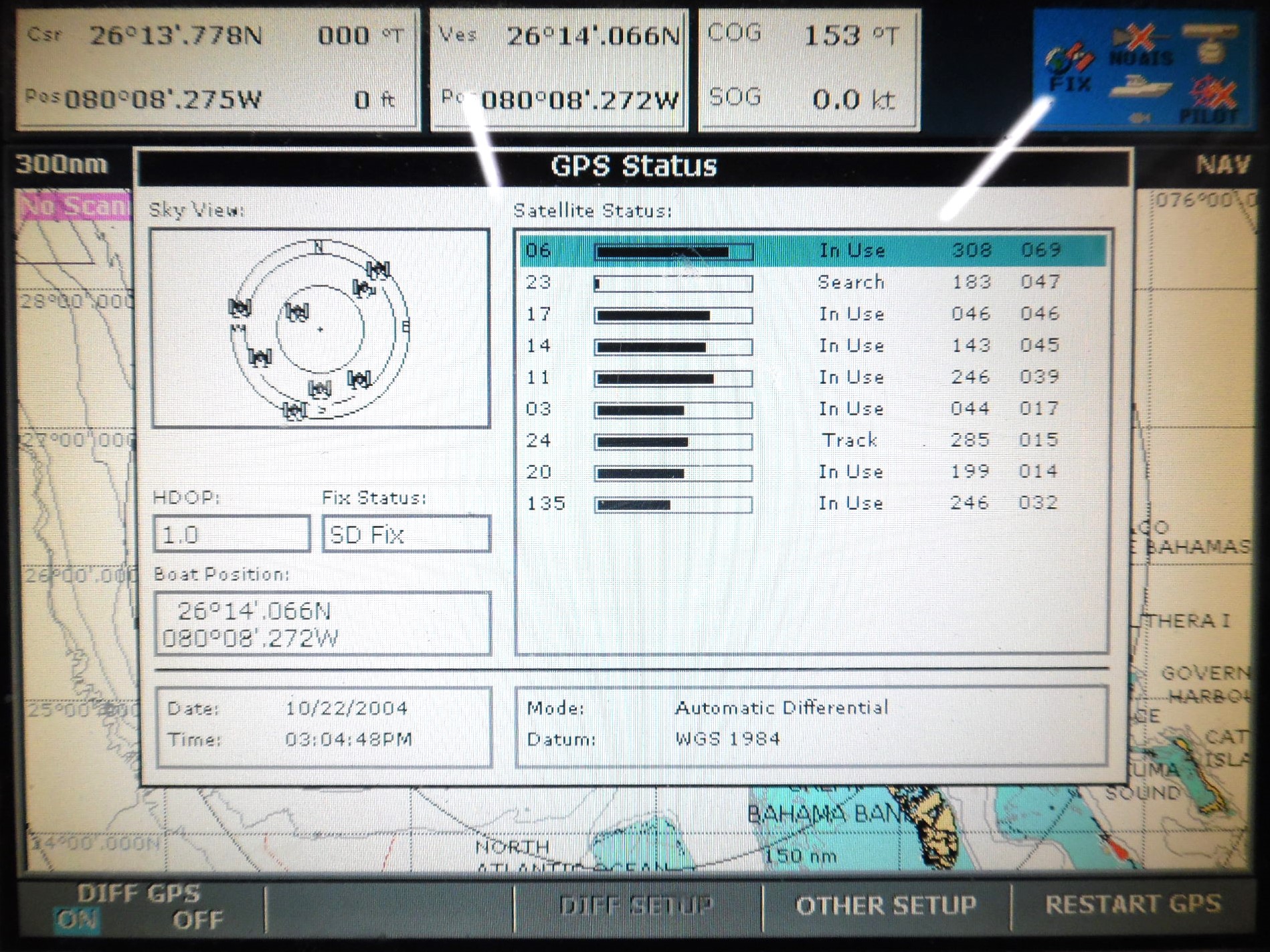 Raymarine Raystar 125 GPS Antenna w/ Pole Mount and NEW Battery ...