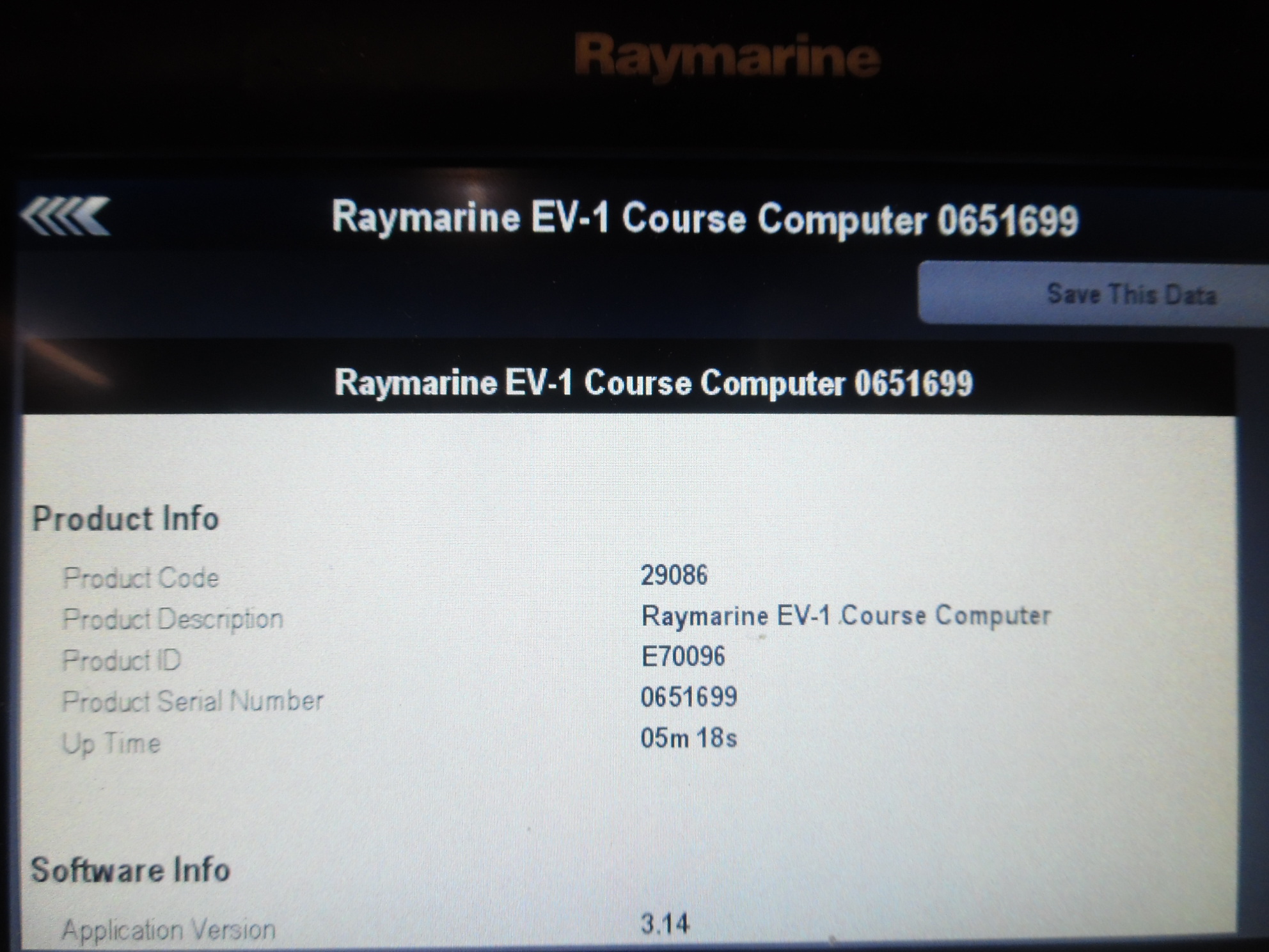 Raymarine Evolution Autopilot Heading Sensor CCU EV-1 E70096 - Max ...