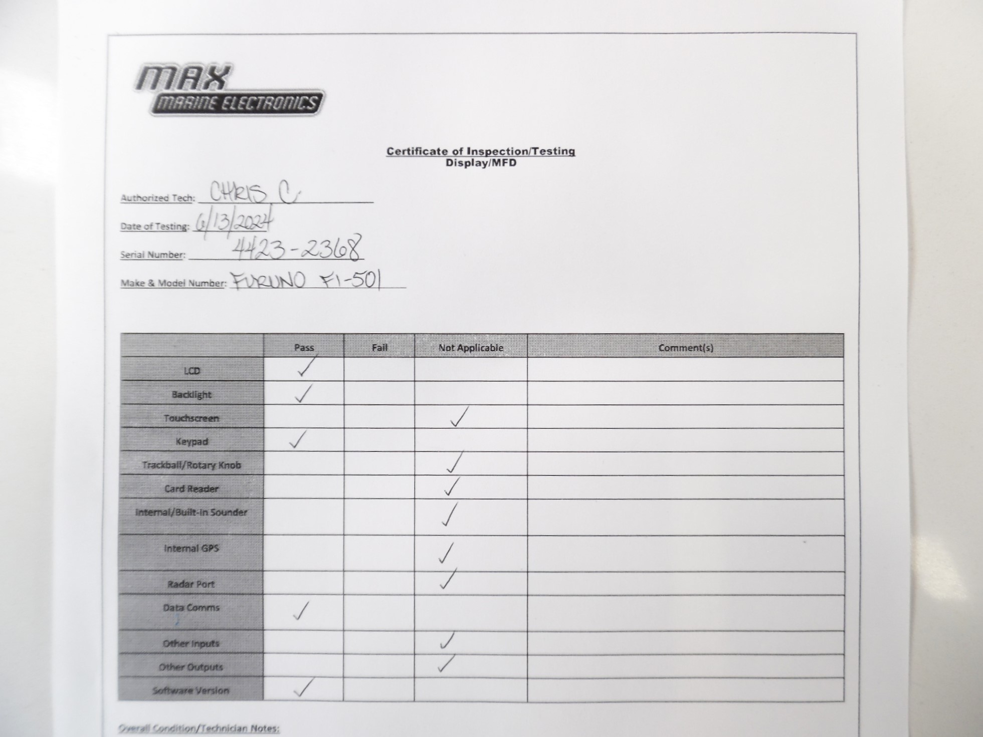 Furuno FI-501 Wind Angle Instrument (FI-50 Series) N2K Display *Tested ...