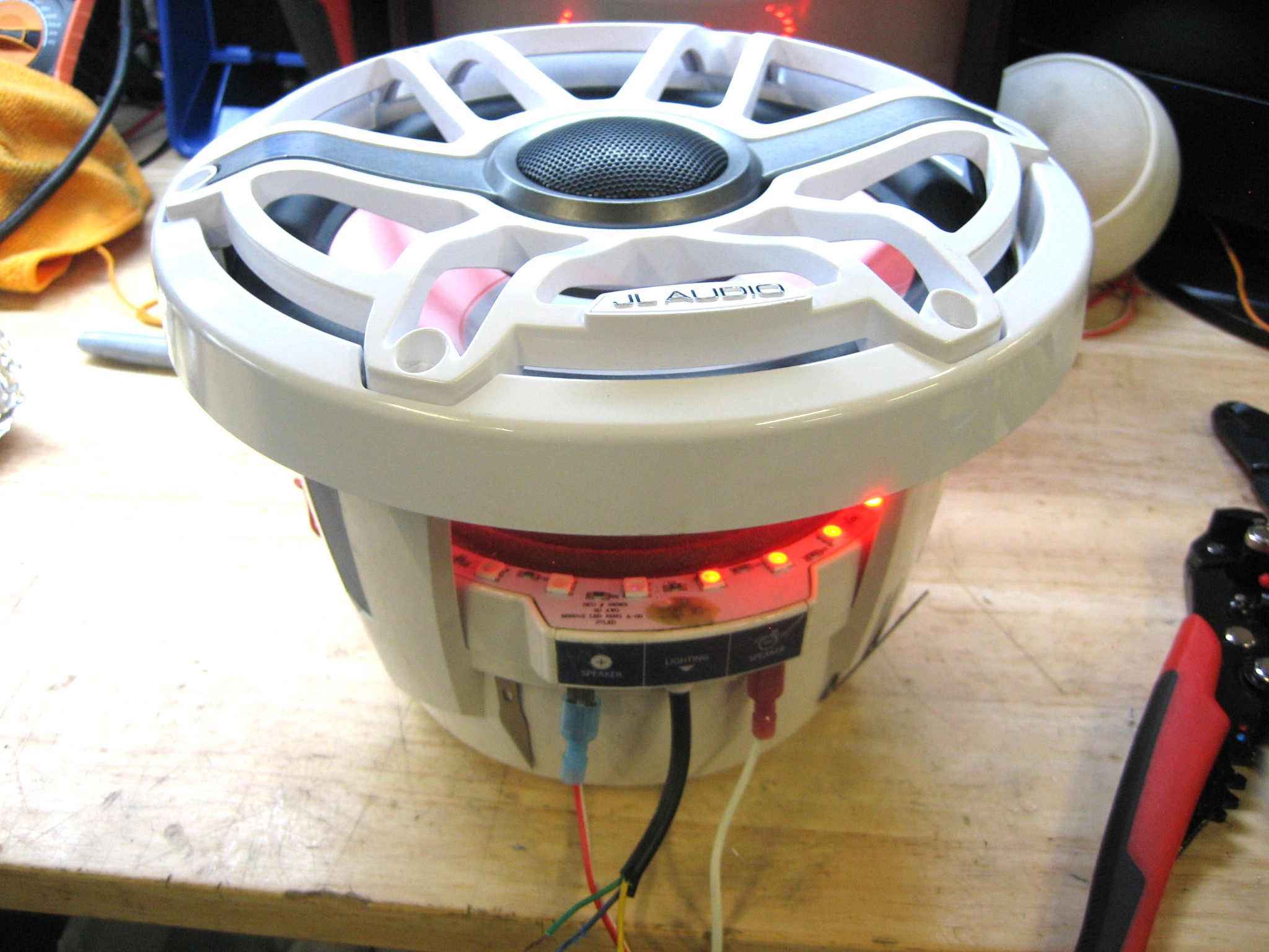 JL Audio M6-880X-S-GwGw-i 8.8" marine speakers with LED lights & Sports ...