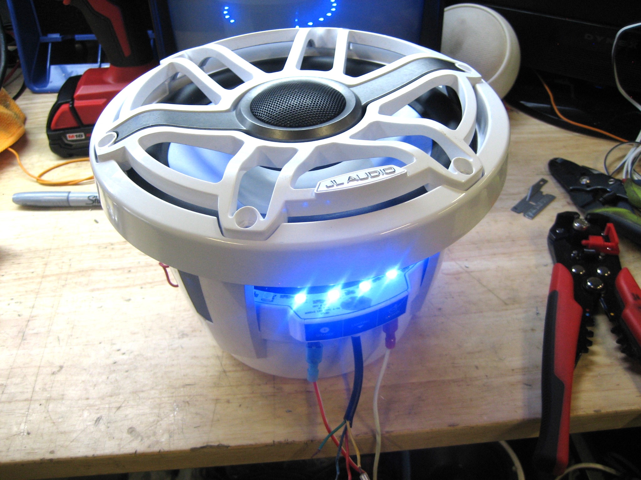 JL Audio M6-880X-S-GwGw-i 8.8" marine speakers with LED lights & Sports ...