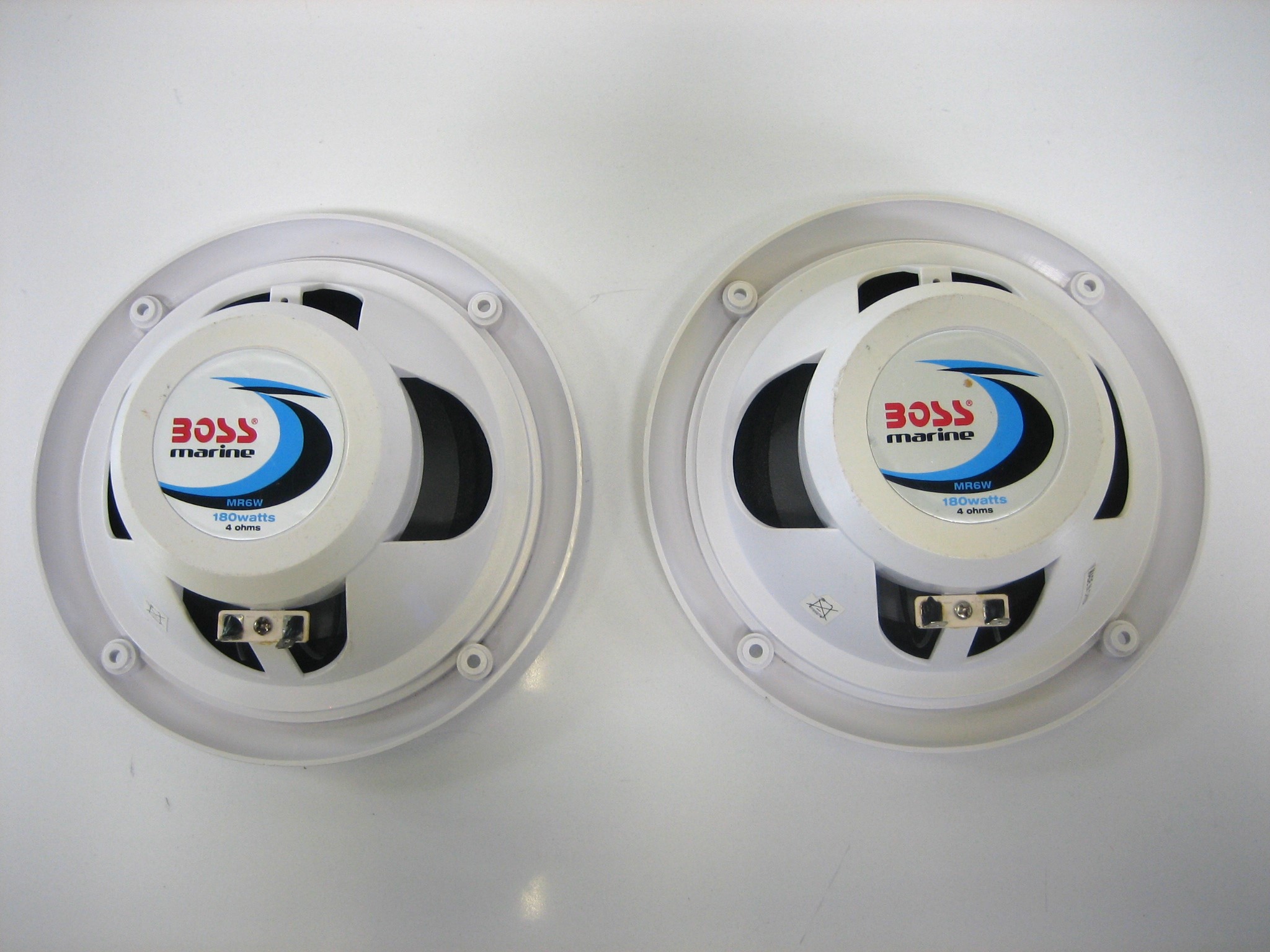 Boss Audio MR6W 6.5" 180W Dual Cone Marine/Boat Speakers Stereo- White ...