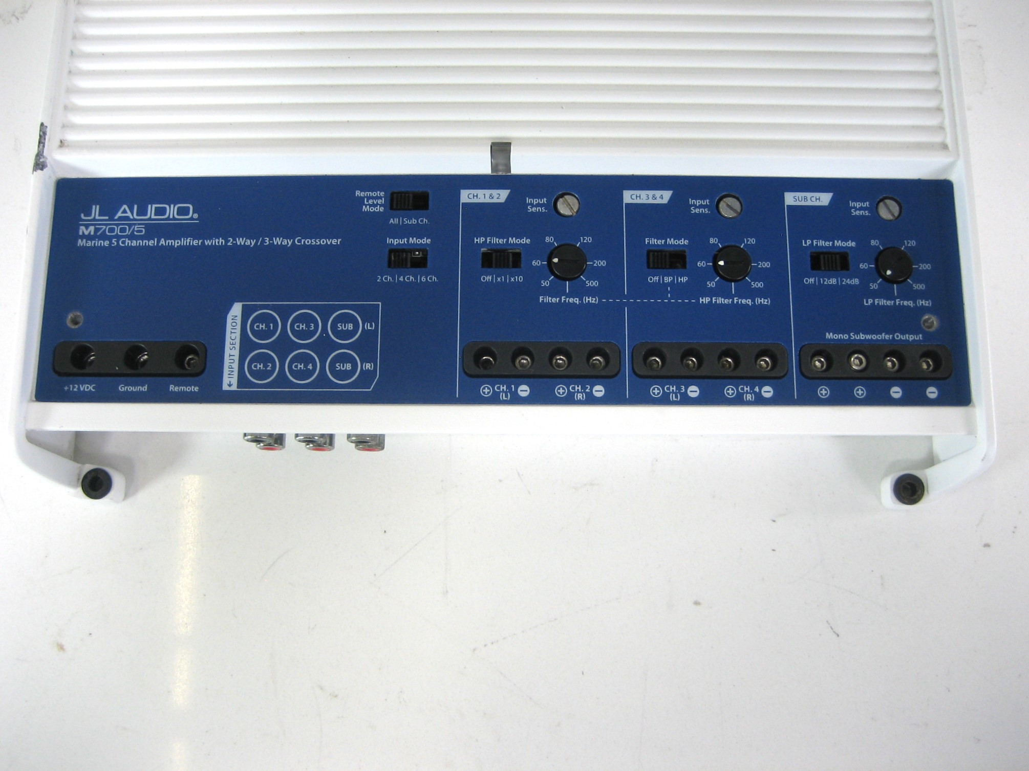JL AUDIO M700/5 700W 5CH Class D Marine AMP W/ 2/3 Way Crossover - Max ...