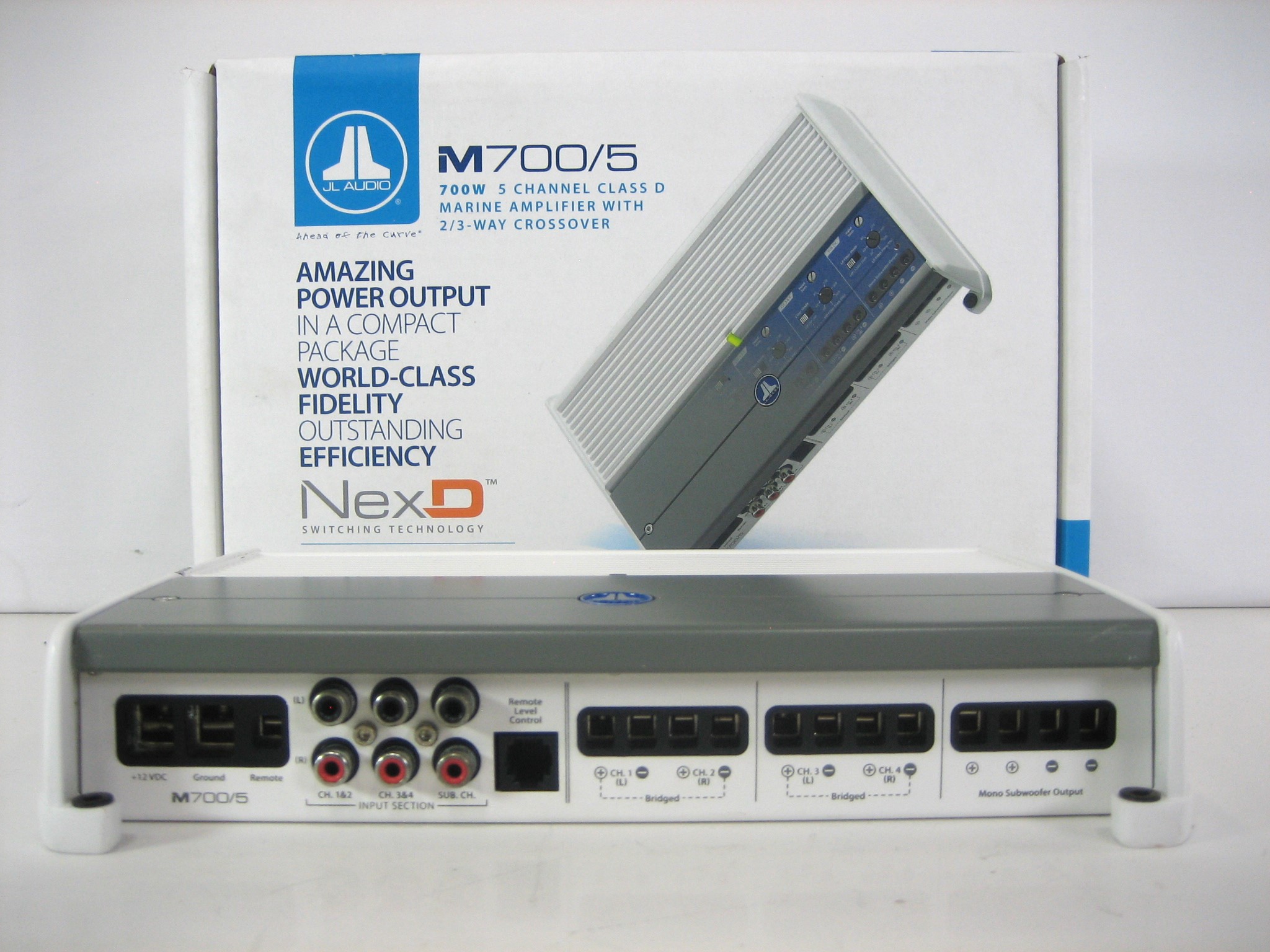 JL AUDIO M700/5 700W 5CH Class D Marine AMP W/ 2/3 Way Crossover - Max ...