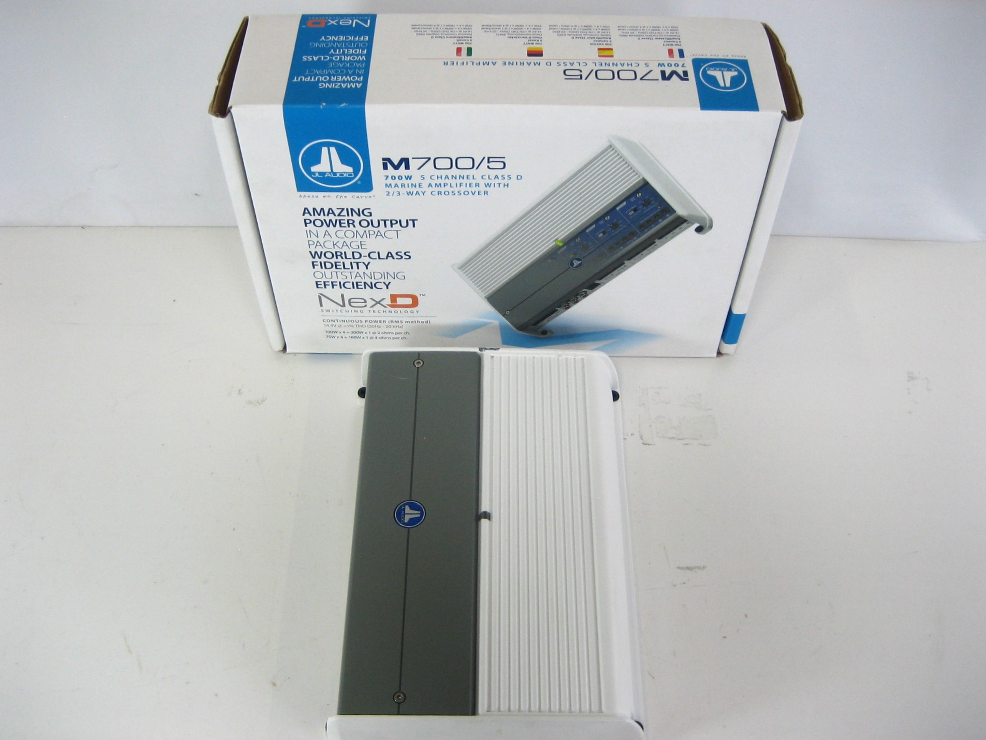 JL AUDIO M700/5 700W 5CH Class D Marine AMP W/ 2/3 Way Crossover - Max ...