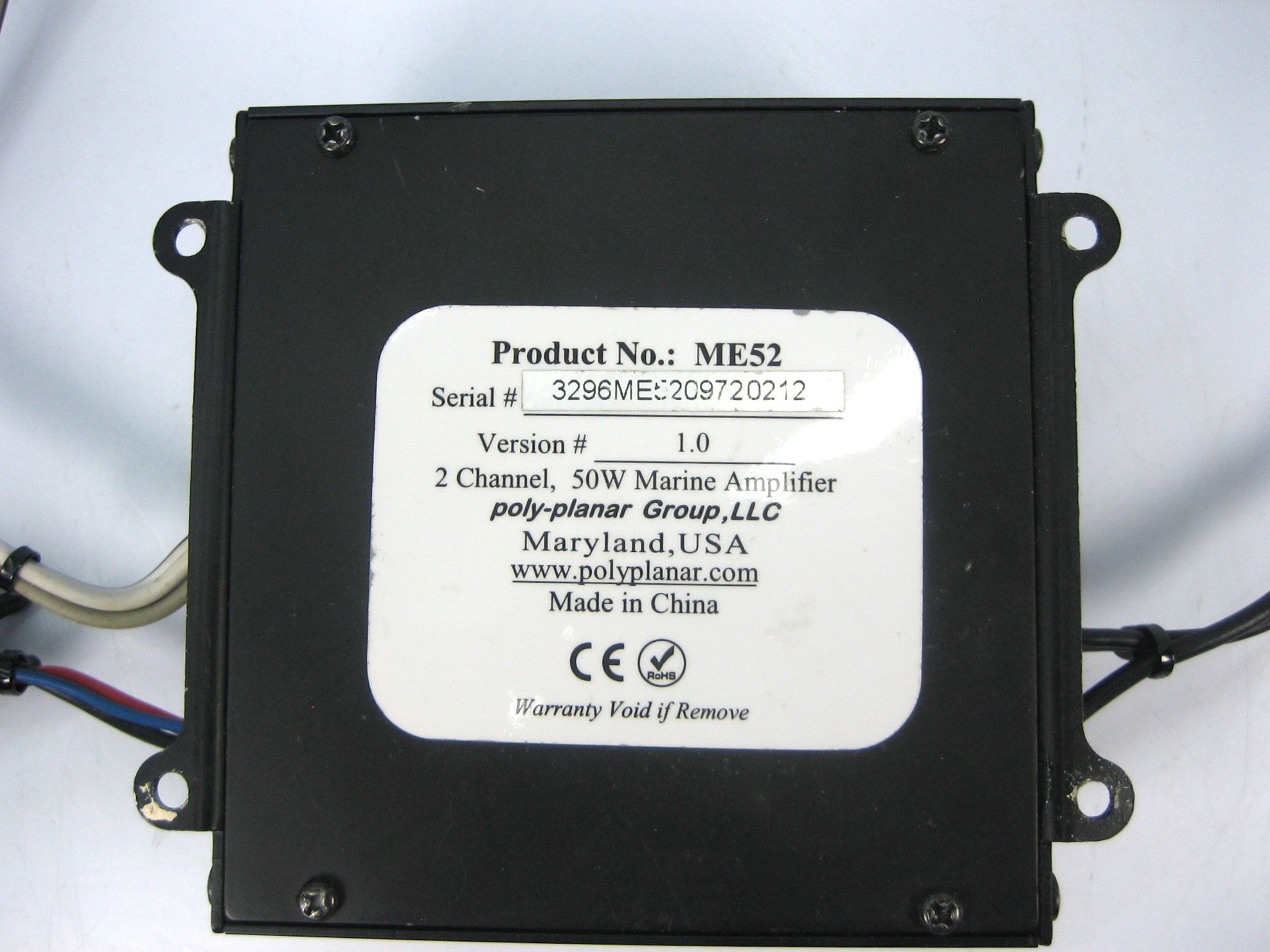 Poly-Planar ME52 2-Channel 50-Watt Marine Expansion Amplifier - Max ...