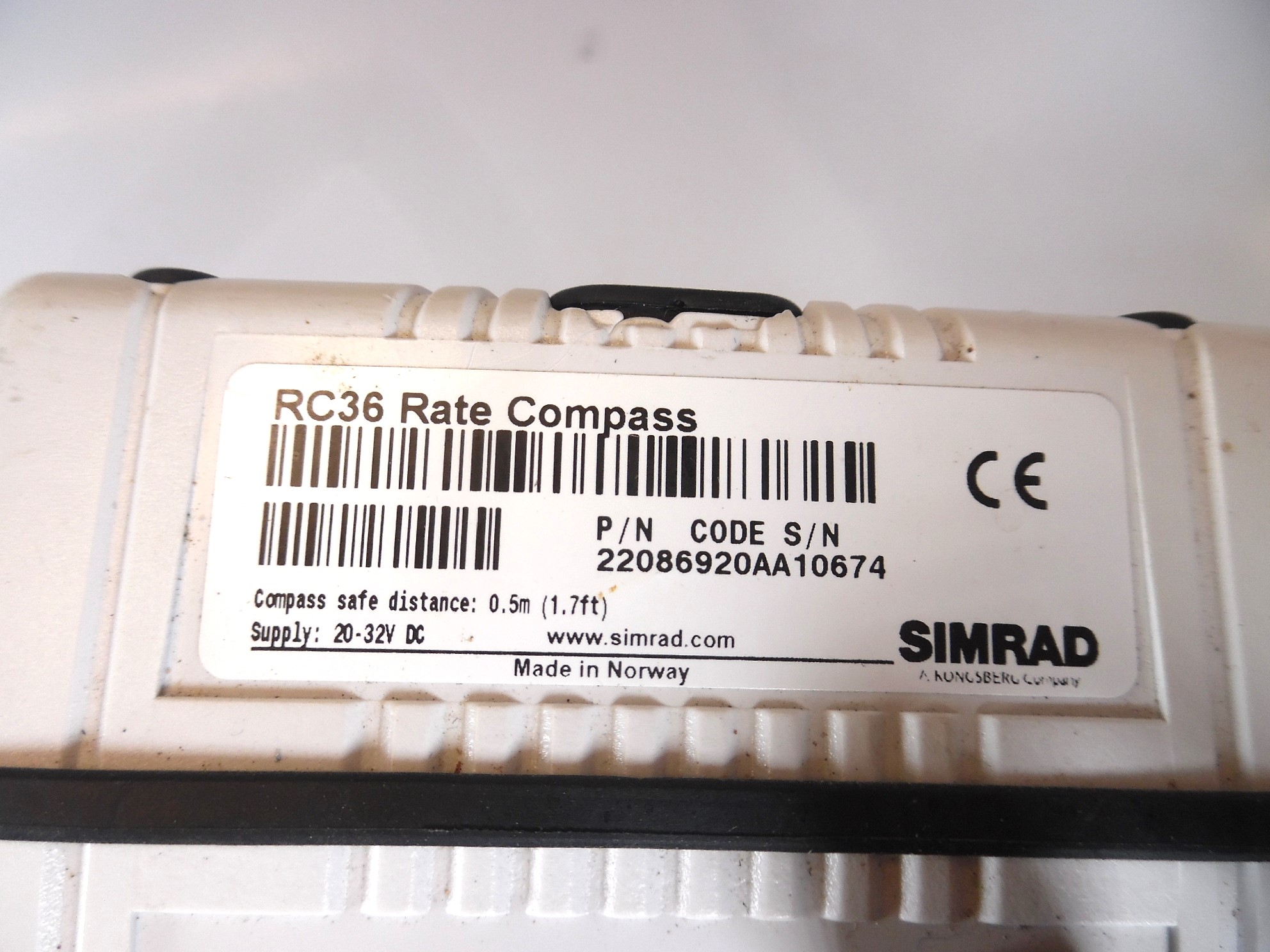 Simrad RC36 Autopilot Rate Compass Fully Tested 50ft Cable - Max Marine ...