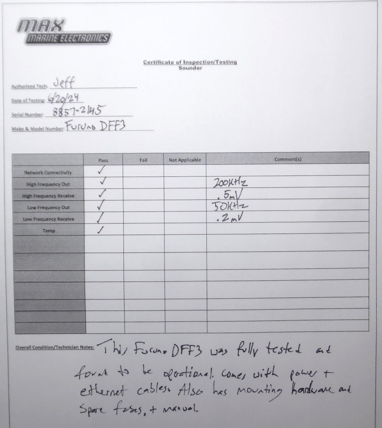 Furuno - DFF3 - 1, 2, + 3KW Network Sounder Module w/ Cables - UPDATED ...