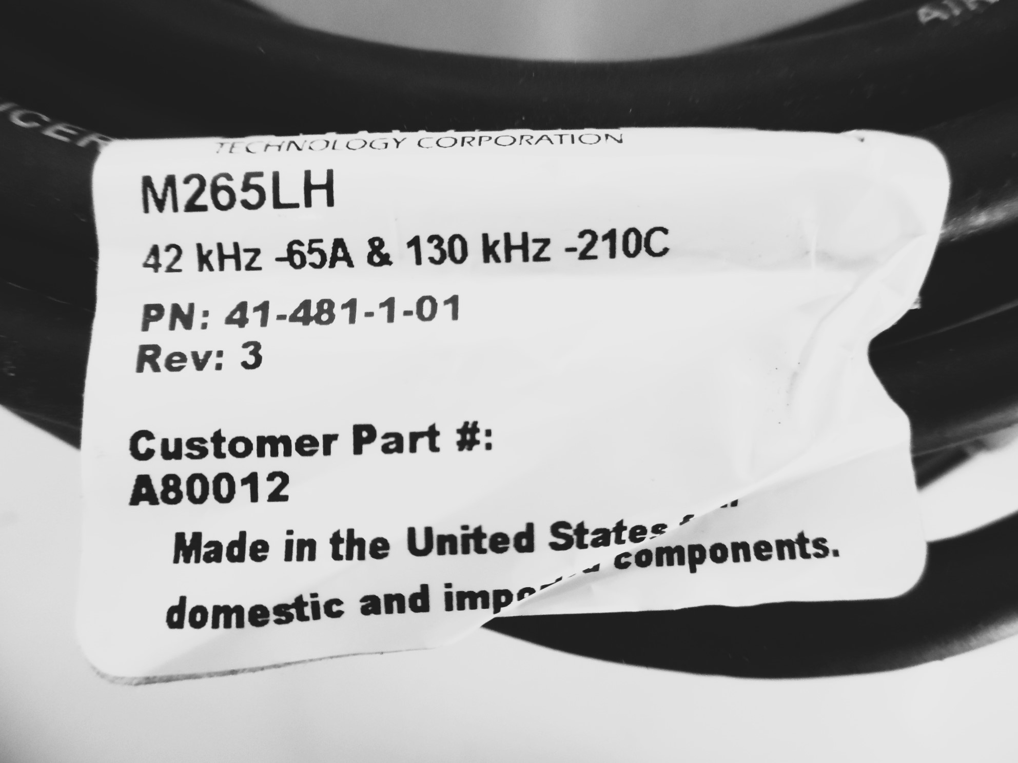 Raymarine A80012 M265-LH CHIRP In-Hull 1kw 1000 Watt Transducer f/ RVX RVM CP470 CP570 - Max ...