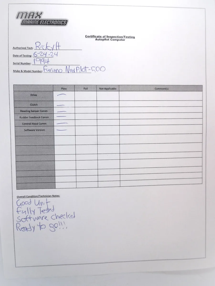 Furuno NAVpilot-500 Processor FAP-5002 Fully Tested - Max Marine ...