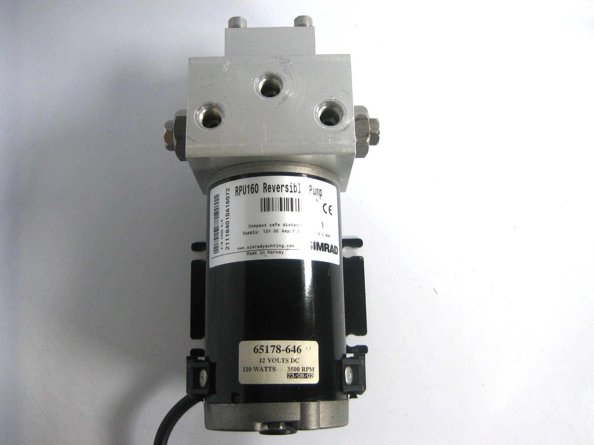 Simrad RPU160 12V Reversible Hydraulic Autopilot Pump - Max Marine ...