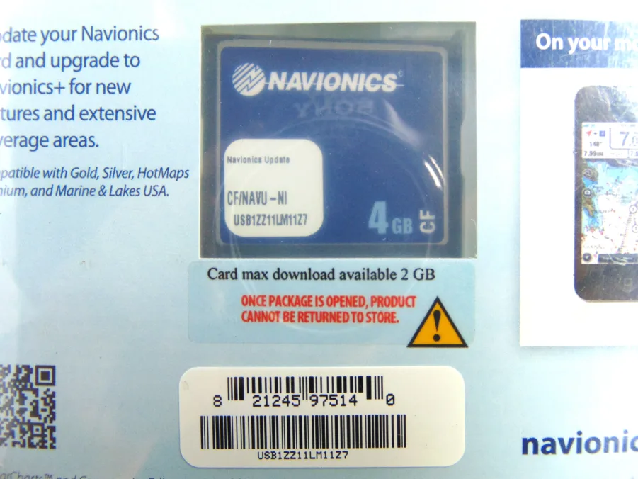Navionics 4GB CF Chart Card CF/NAVU-NI "USA & Canada" Navionics Update ...