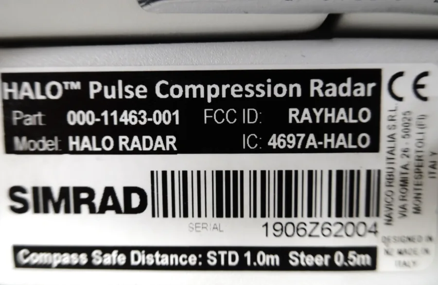 SIMRAD HALO 4 Pulse Compression Radar 4′ Open Array W/RI-12 -BENCH ...
