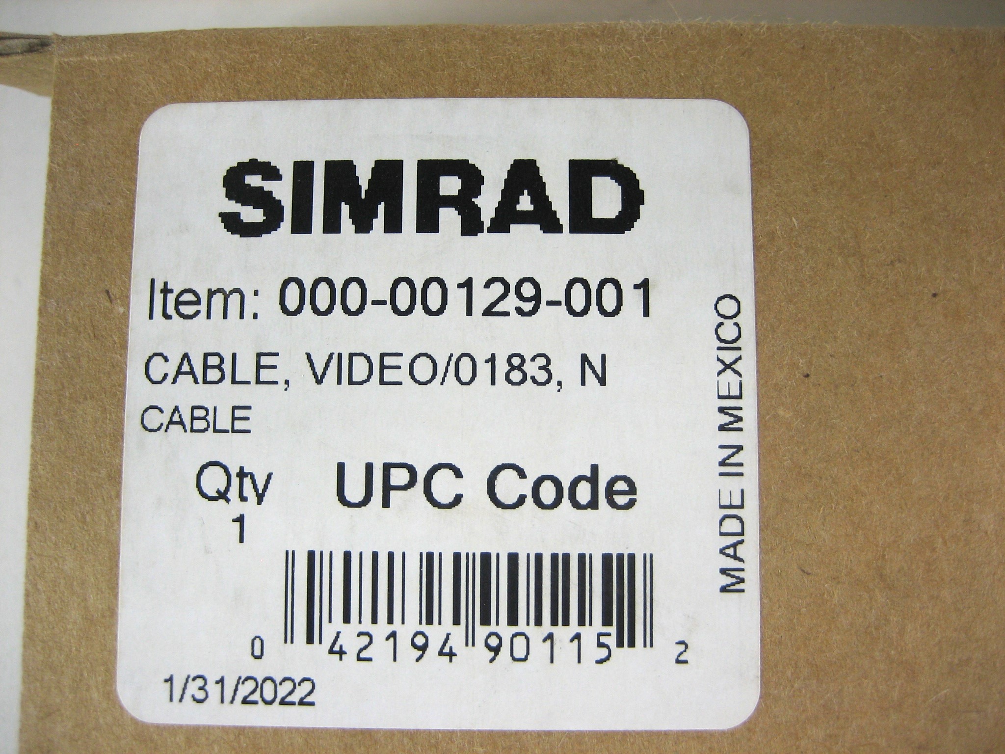 Simrad Video/Comms Cable 000-0129-001 8 pin Connector To Bare Wires For ...