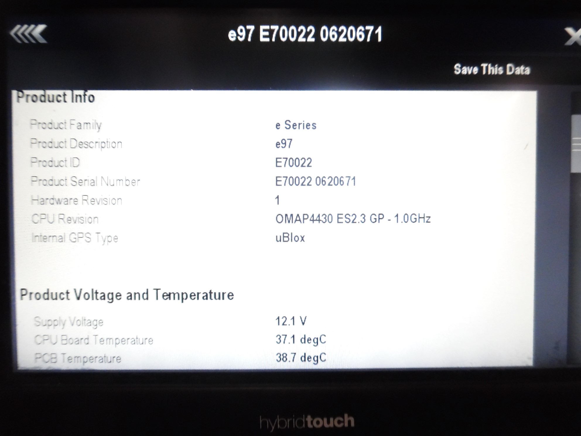 Raymarine e97 HybridTouch MFD Display - E70022 - Good Condition ...