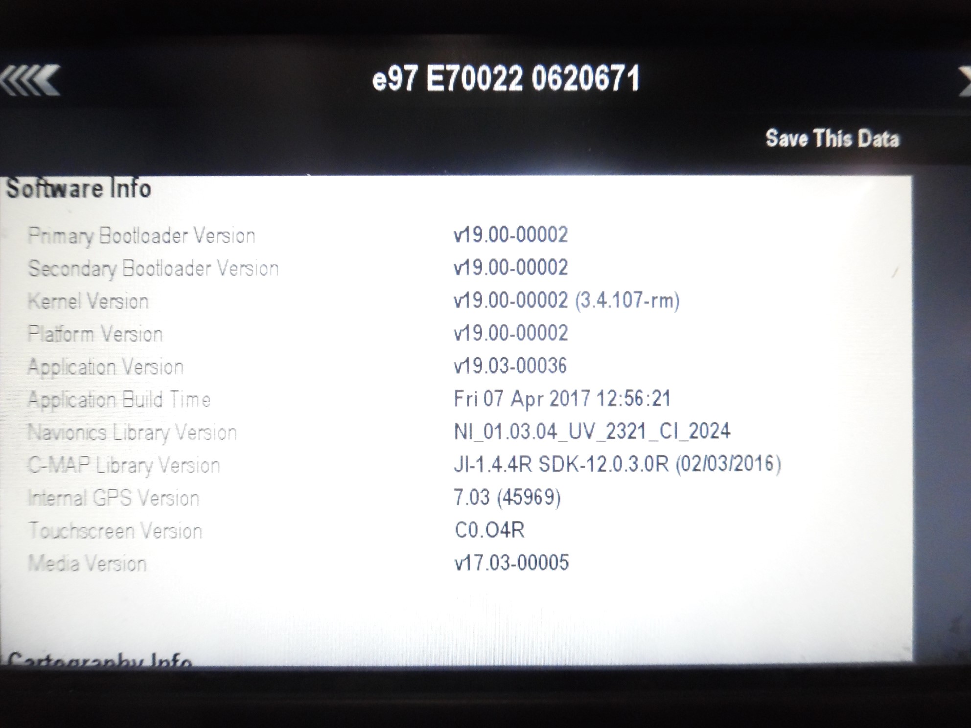 Raymarine e97 HybridTouch MFD Display - E70022 - Good Condition ...