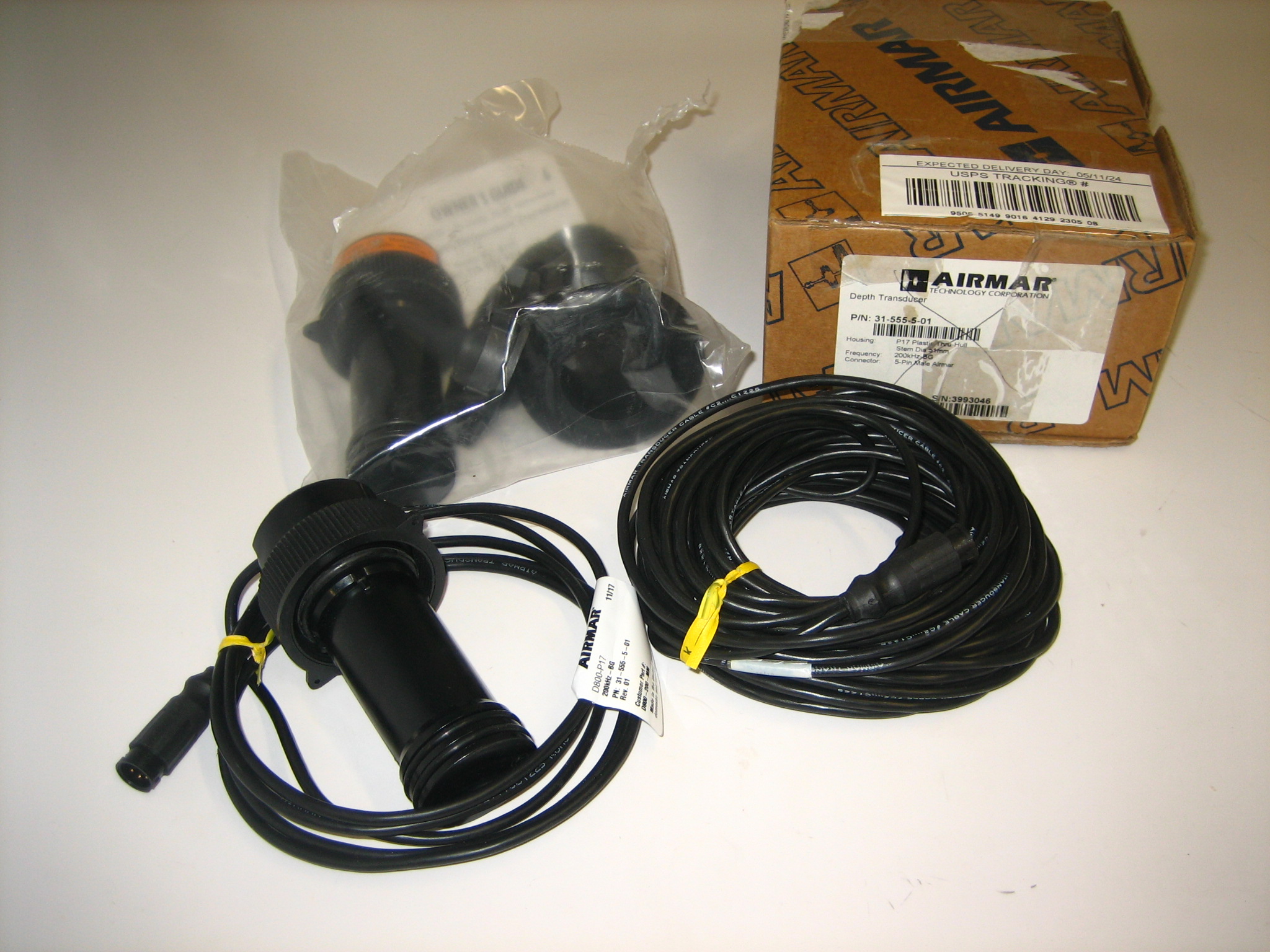 Autohelm/Airmar *NEW* D800-P17 Depth Transducer for 2-Pin ST50 ...