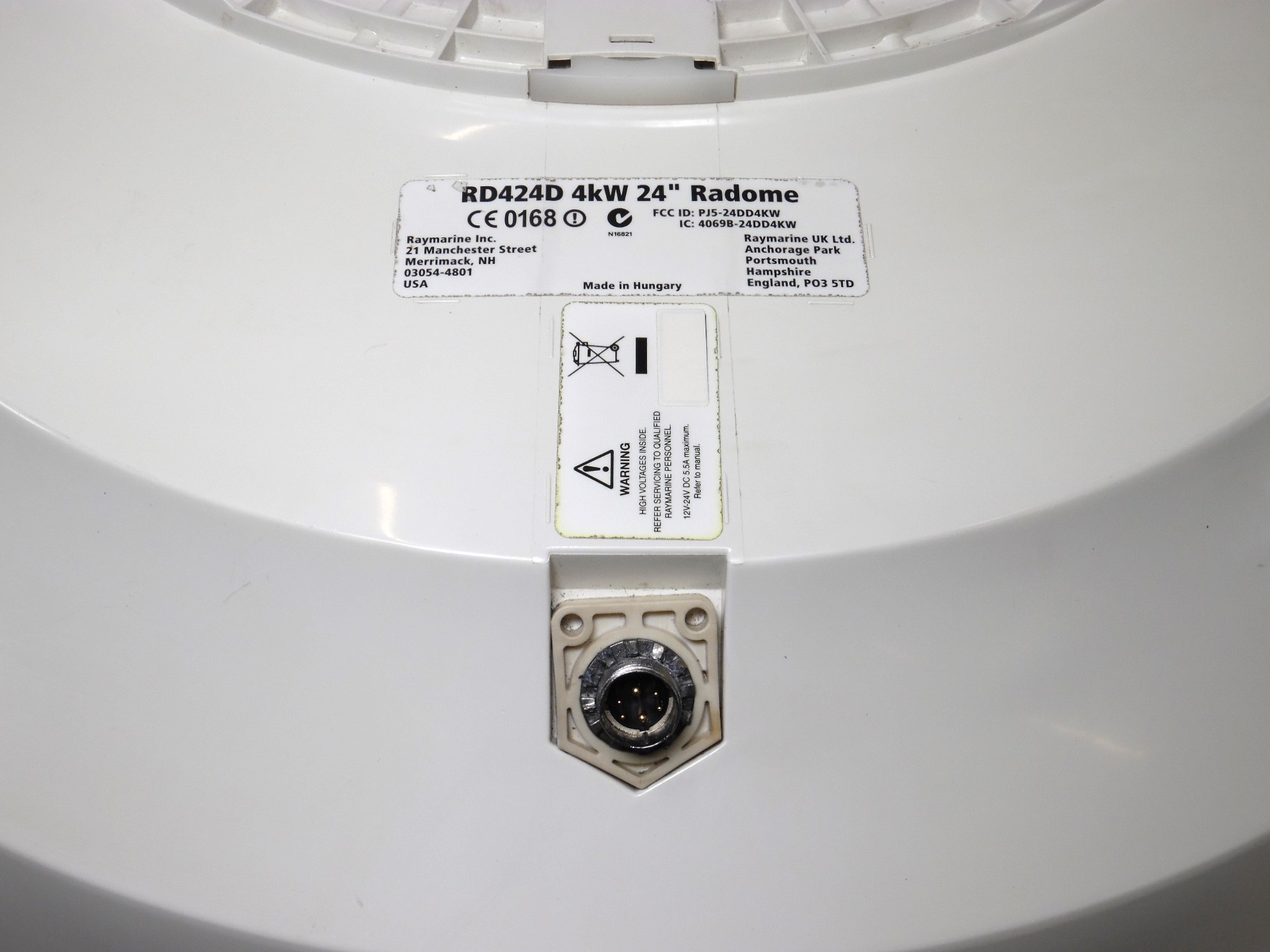 Raymarine RD424D 4kW 24" Digital Radome Scanner *ONLY* E92131 - TESTED ...