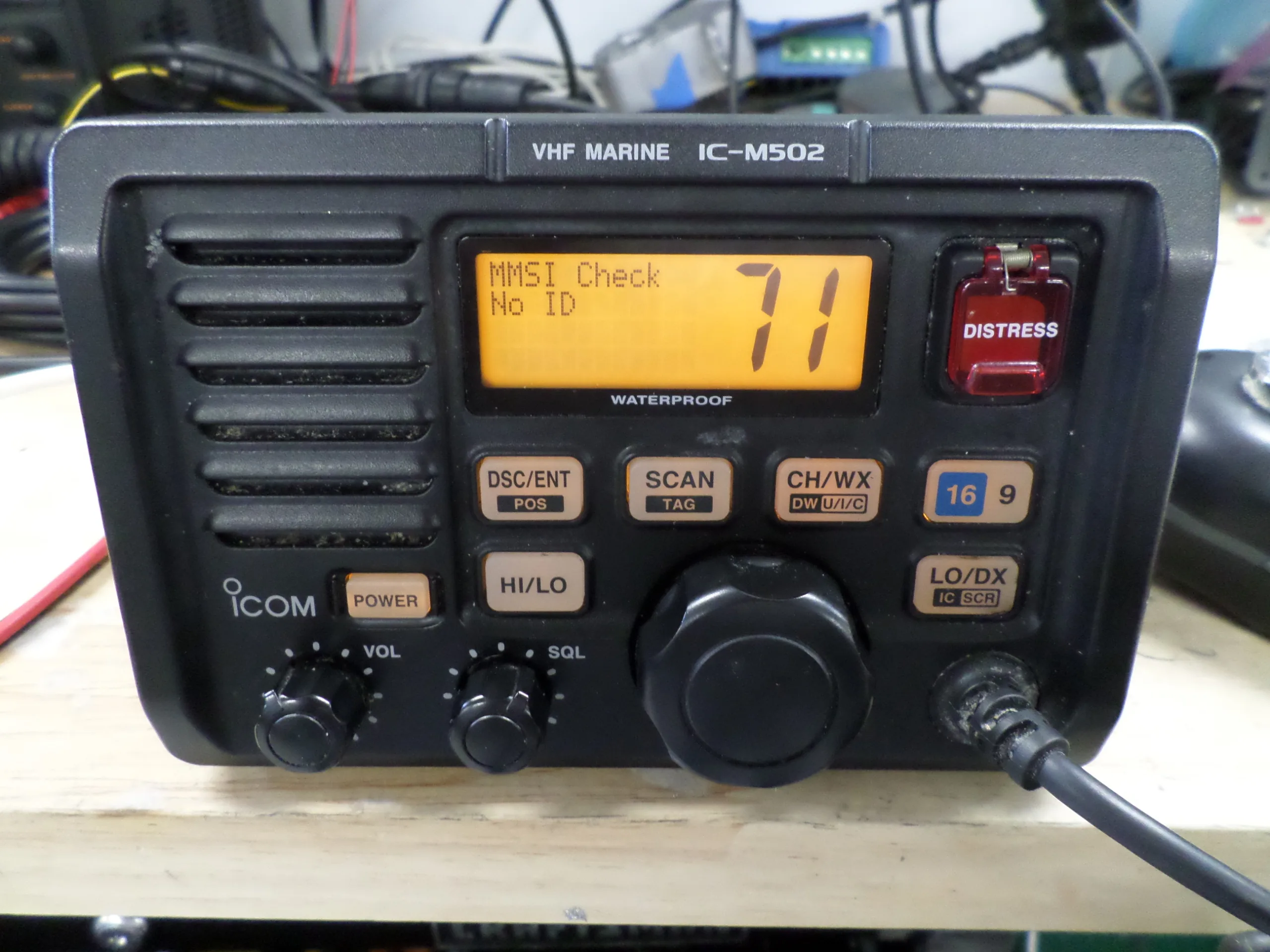Icom IC-M502A DSC Marine VHF Radio with Attached Mic - Tested - Max ...