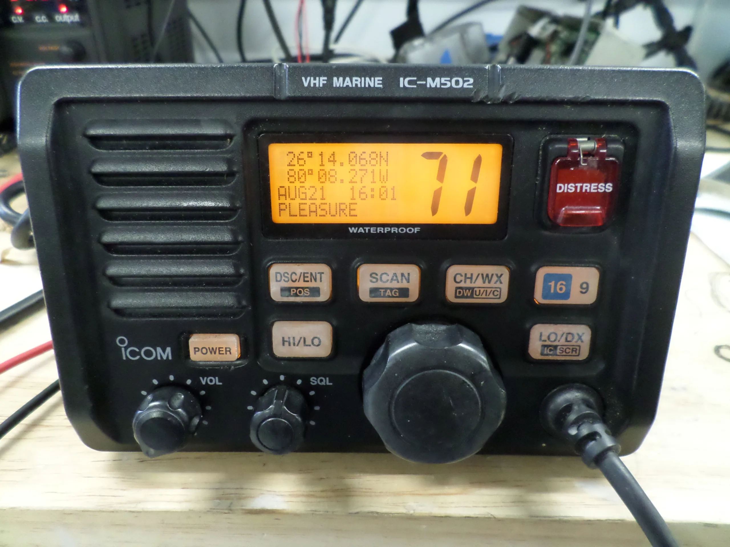 Icom IC-M502A DSC Marine VHF Radio with Attached Mic - Tested* - Max ...