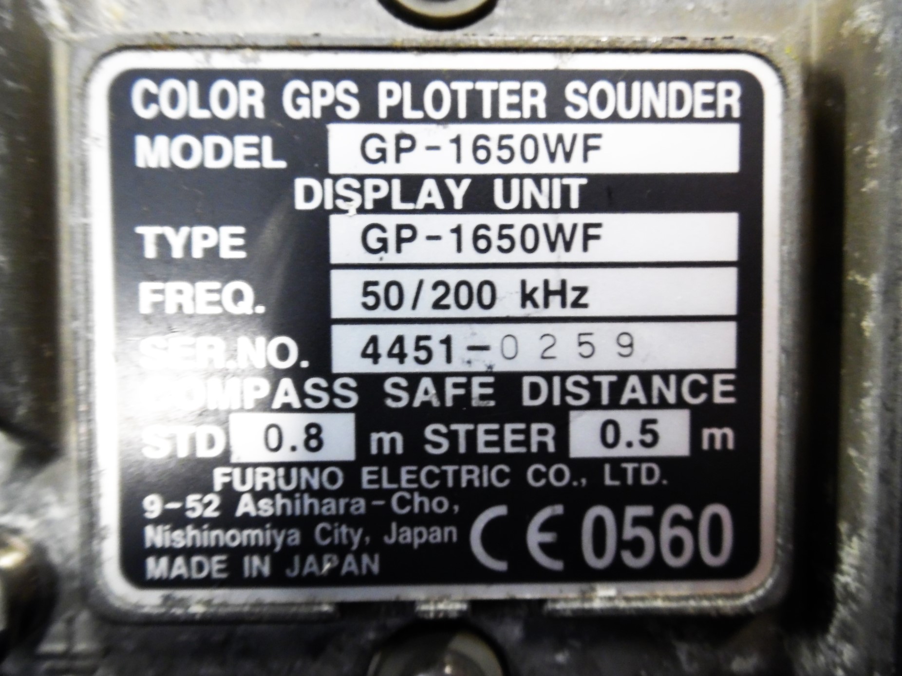 Furuno GP-1650WF GPS Chartplotter/Sounder Display - Navionics - Tested ...