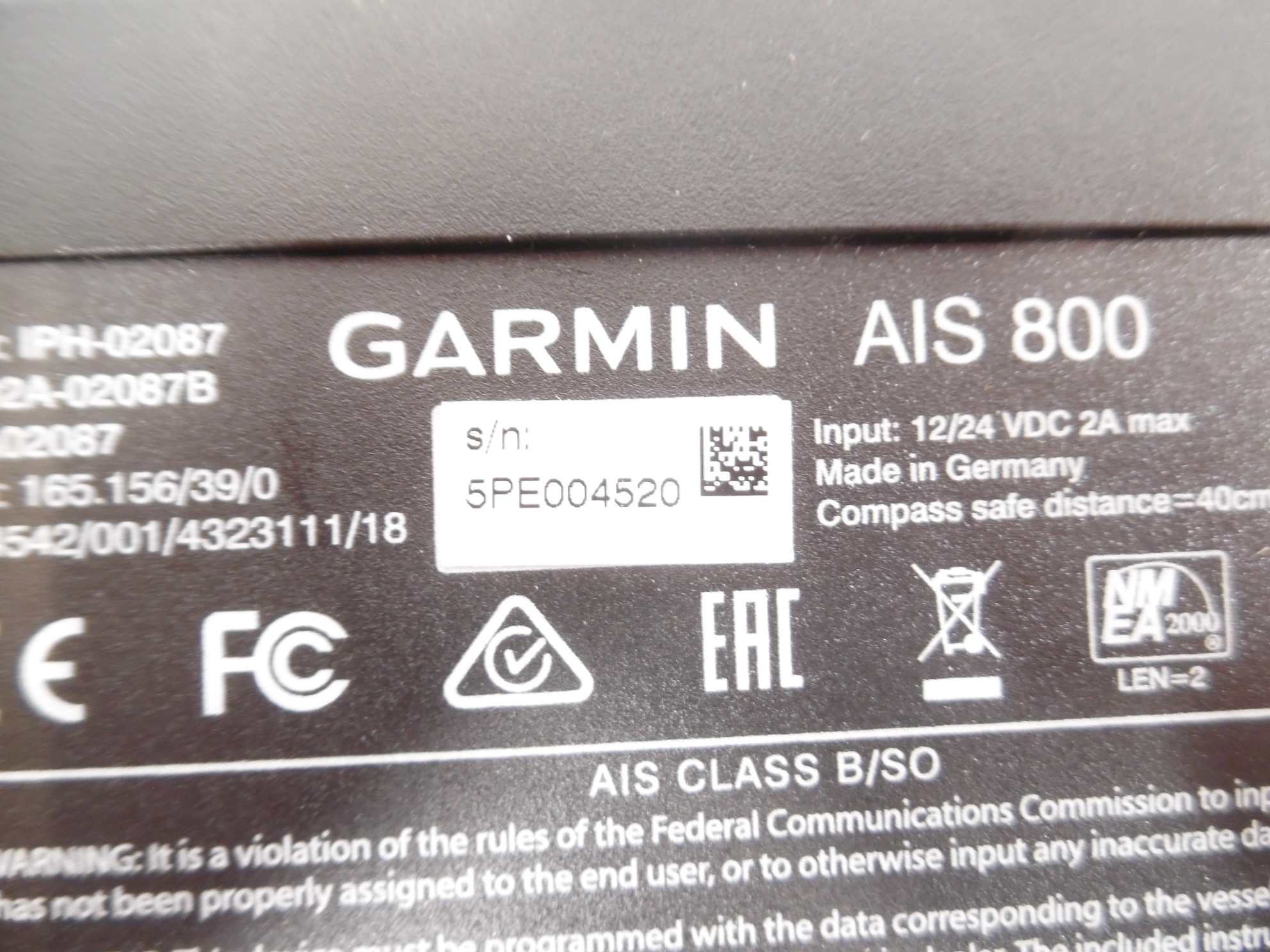 Garmin AIS 800 Blackbox Transceiver - W/ Cables - 010-02087-00 ...