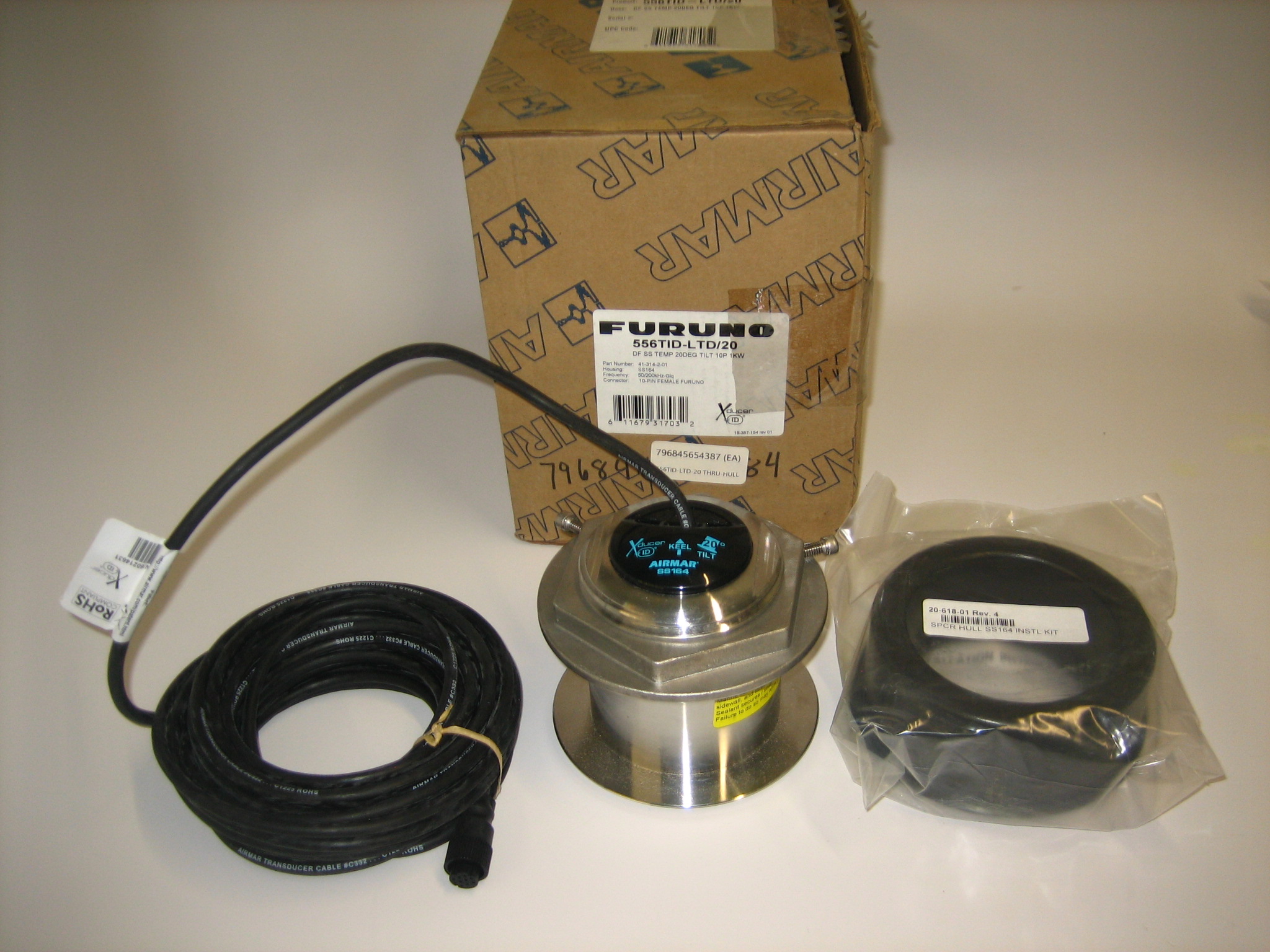 Furuno 10 Pin SS164-20-10F / 556TID-LTD/20 Thru-Hull 1kw 1000w ...