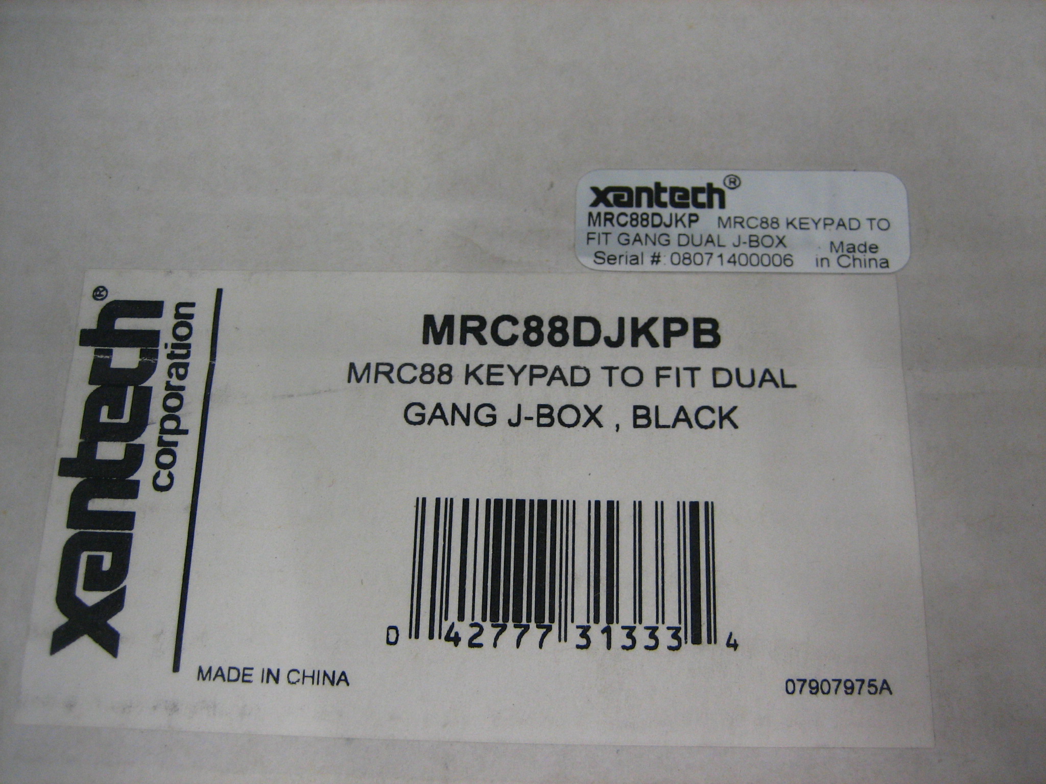 Xantech MRC88 MRC88DJKPB Black 8 Zone Keypad - *NEW IN BOX* - Max ...