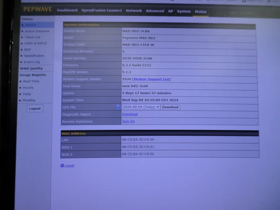 Pepwave Max HD2 LTEA Dual 4G Mobile Wiresless Router MAX-HD2-LTEA-W-T ...