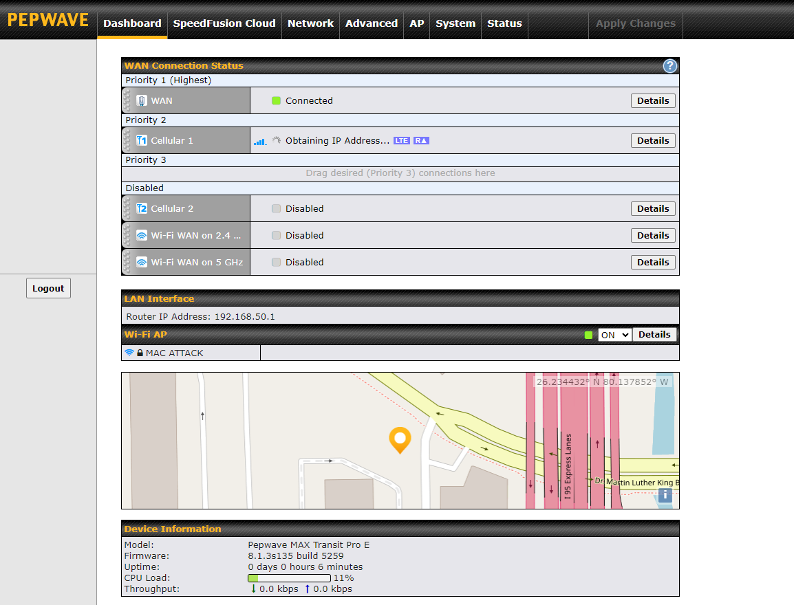 Pepwave Max Transit Pro E 4G Mobile Marine Cellular Router MAX-TST-PROE ...