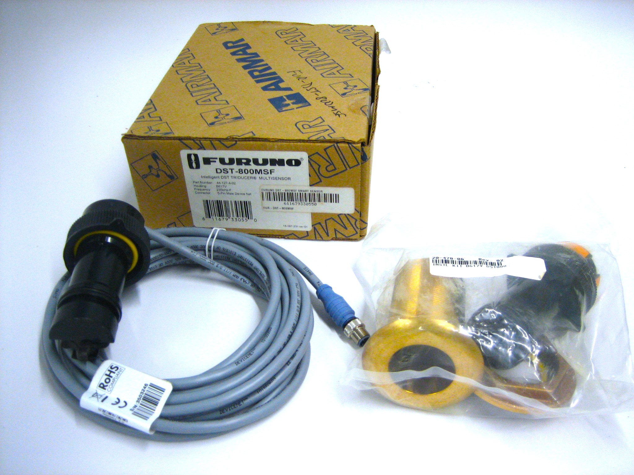 Airmar Furuno *NEW* DST-800MSF Thru Hull Depth/Speed/Temp Transducer ...