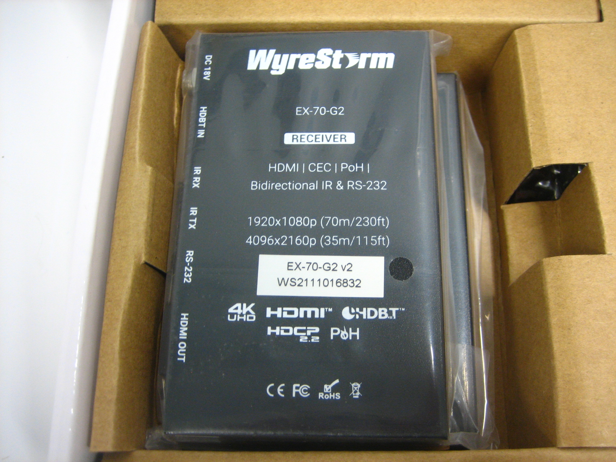 Wyrestorm EX-70-G2 - *NEW IN BOX* - HDMI 4k UHD HDBaseT Extender Set w ...