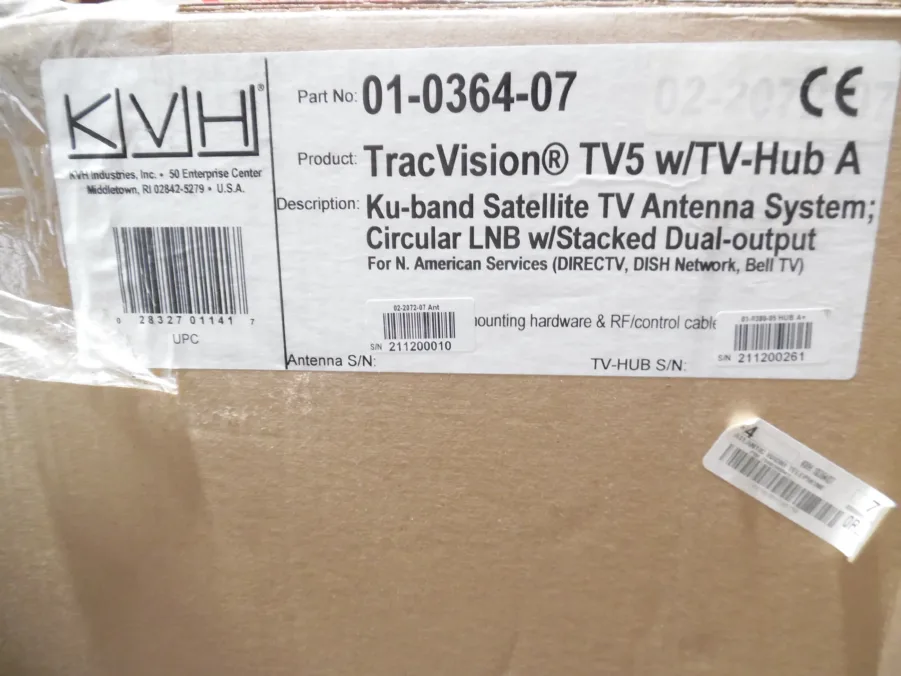 KVH TracVision TV5 W/ TV-Hub A Ku-Band Satellite TV Antenna System 01 ...