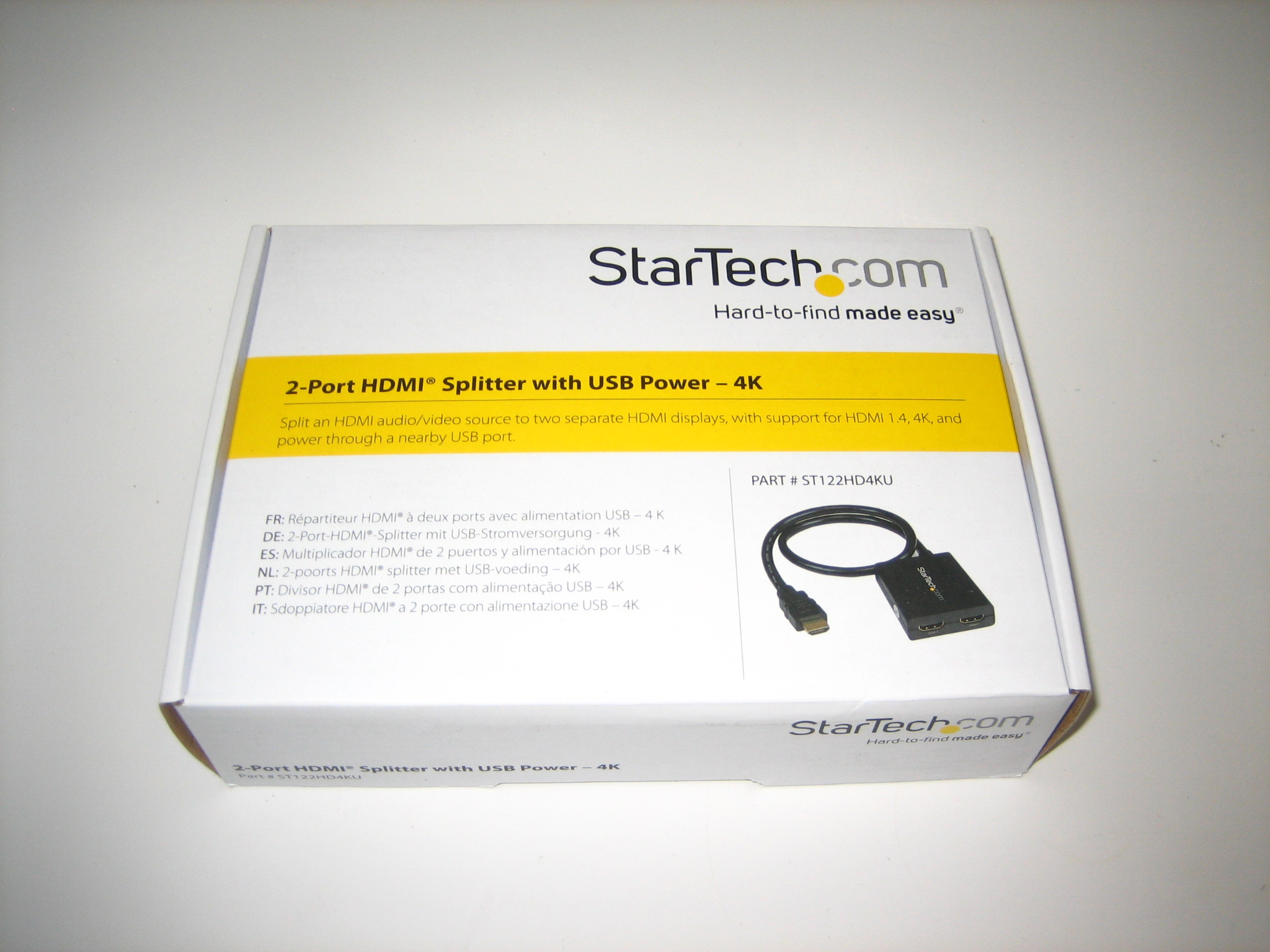 Startech ST122HD4KU 2-Port HDMI Splitter w/USB Power - 4K - *NEW IN BOX ...