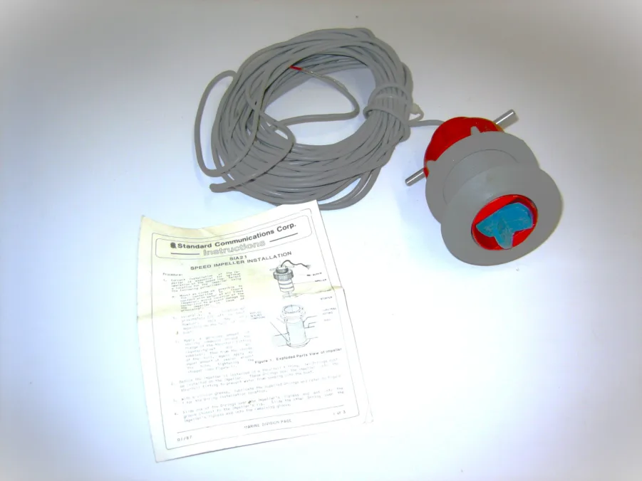 Standard Horizon 2-Wire Thru-Hull Speed/Log Blue Paddlewheel Sensor f ...
