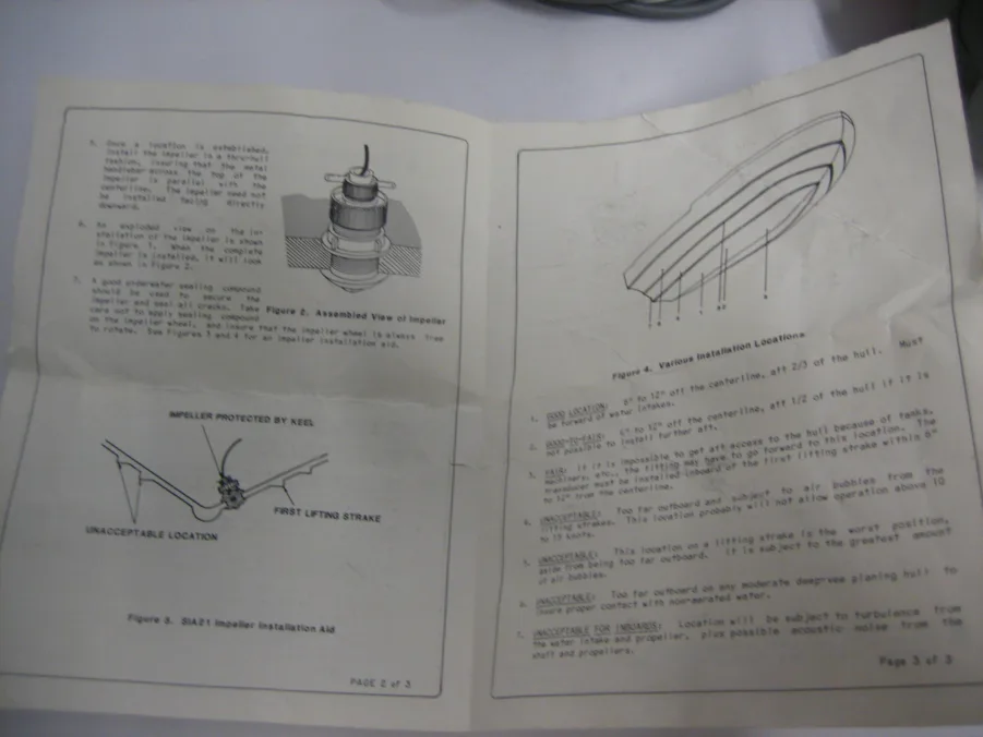 Standard Horizon 2-Wire Thru-Hull Speed/Log Blue Paddlewheel Sensor f ...