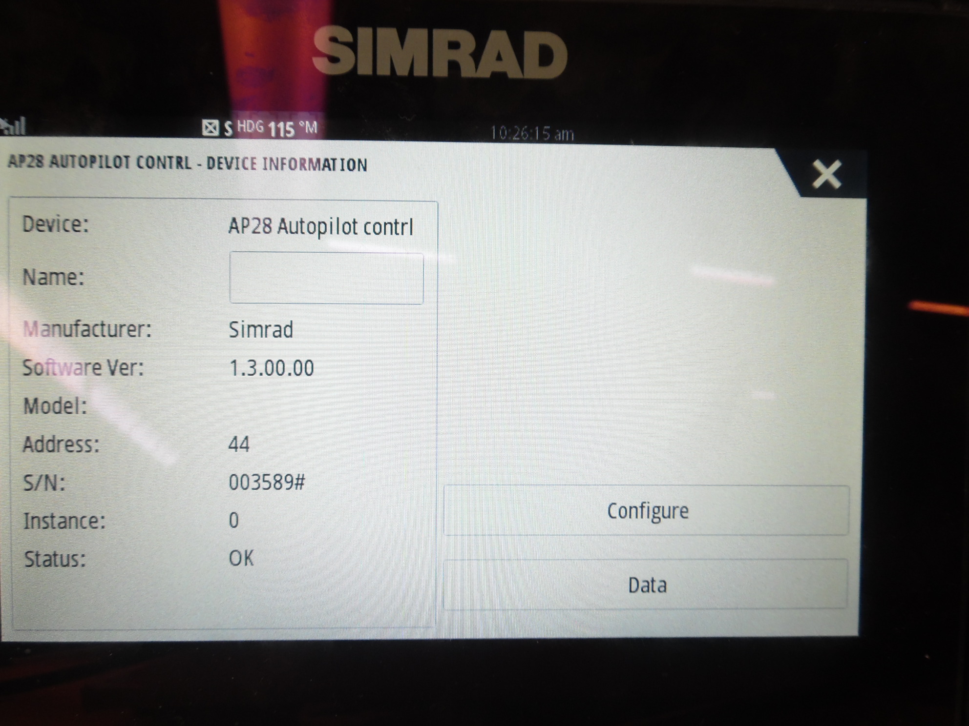 Simrad AP28 Autopilot Control Head 22096622 Tested - Max Marine Electronics
