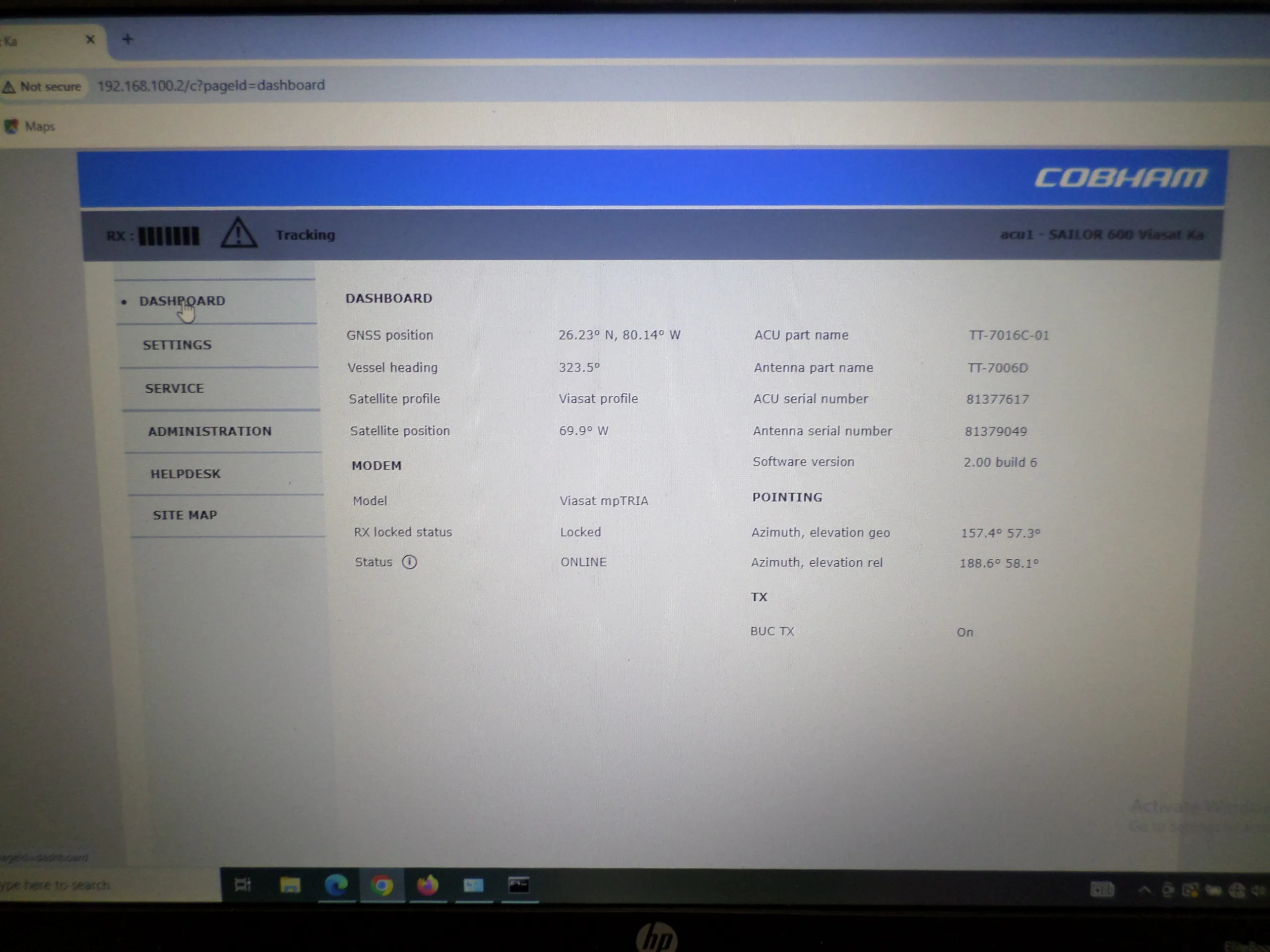 Cobham Sailor 600 ViaSat Ka ACU 7016C and 7024A pTRIA Interface Unit ...