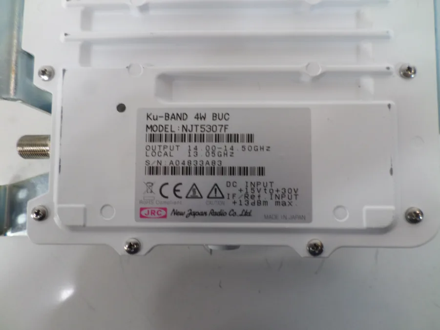 Japan Radio Co 4W Ku Band BUC NJT5307F from KVH V7-HTS VSAT System ...