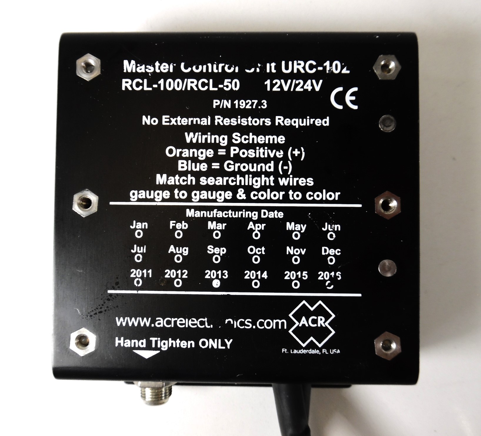 ACR RCL-100D 12v Remote Control Search Light + Point Pad -TESTED GOOD ...