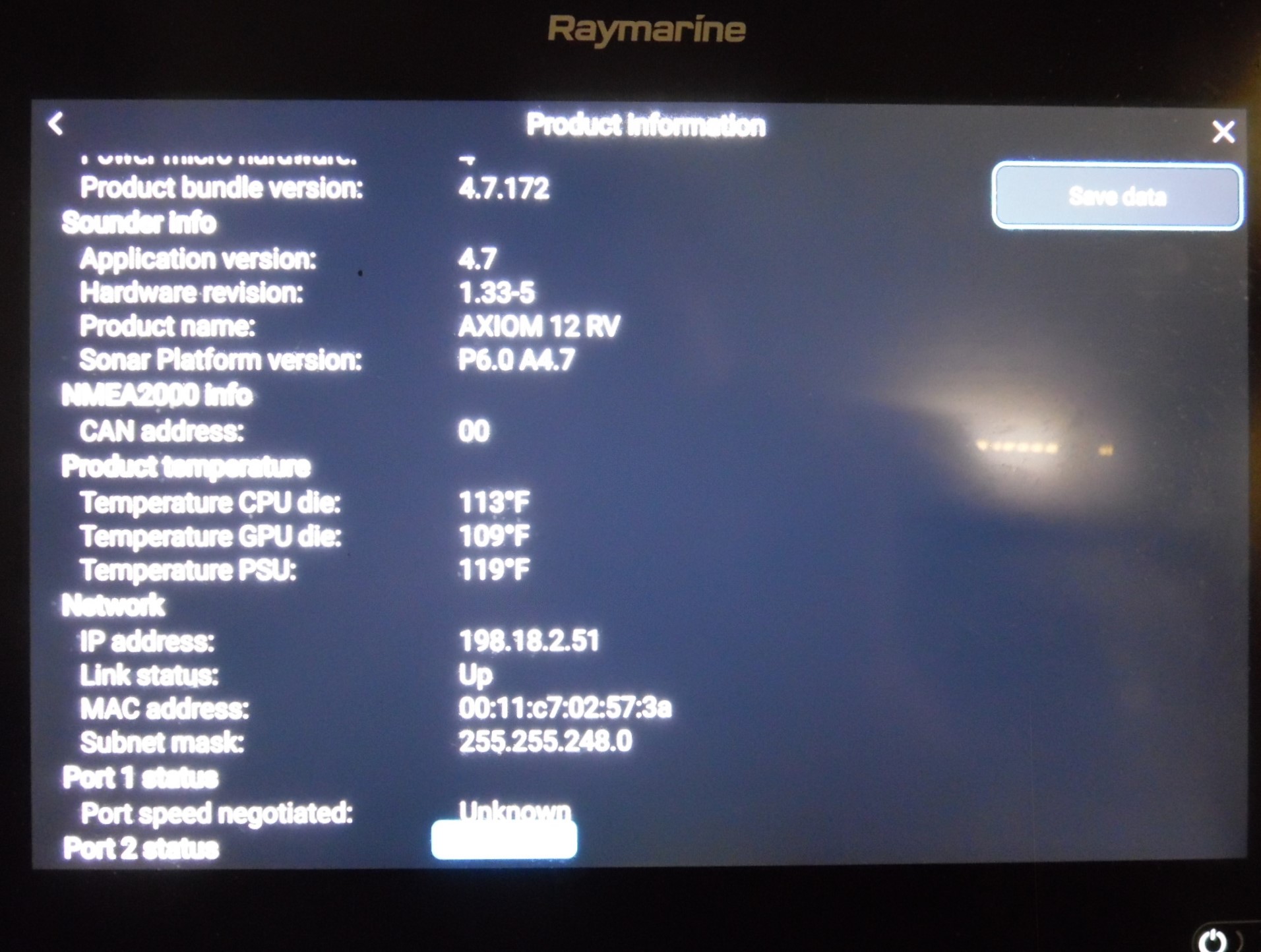 Raymarine Axiom 12 RV RealVision 3D Touchscreen MFD with Sun Cover ...