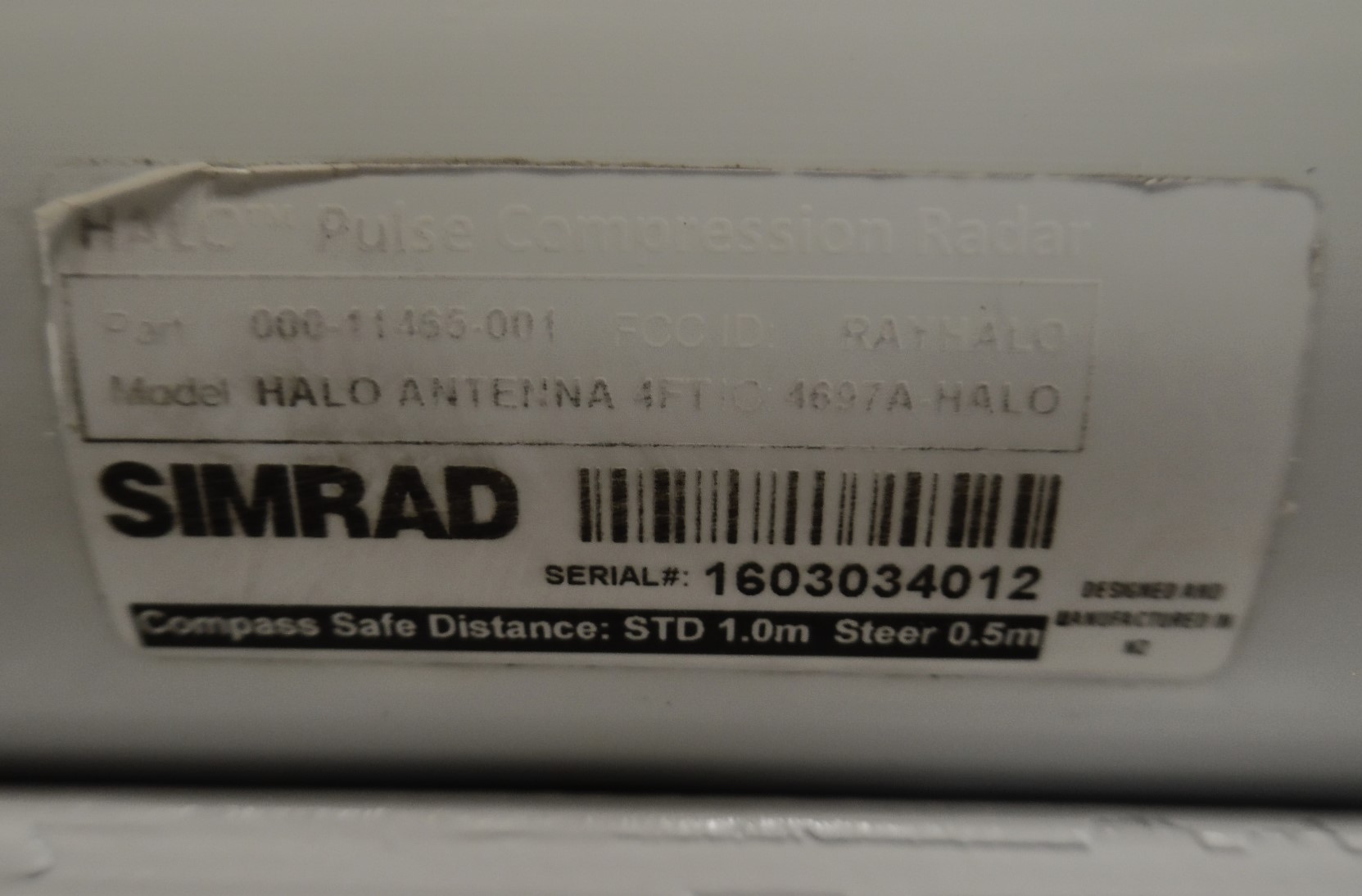 SIMRAD HALO 4 Pulse Compression Radar 4′ Open Array W/RI-12 -BENCH ...