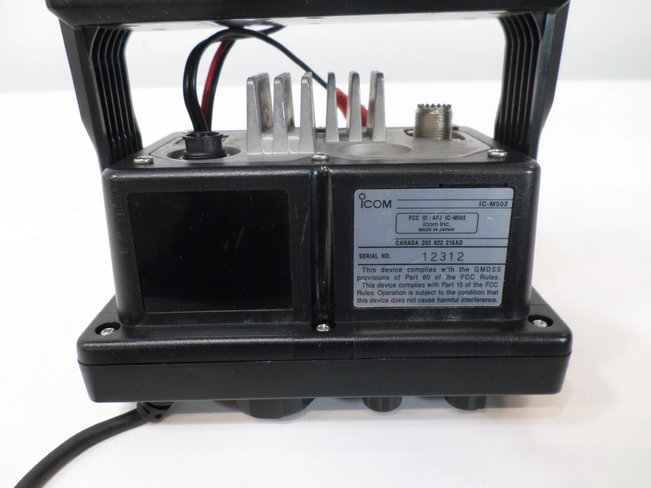 Icom IC-M502 DSC Marine VHF Radio W/ Attached Mic And Mounting Bracket ...