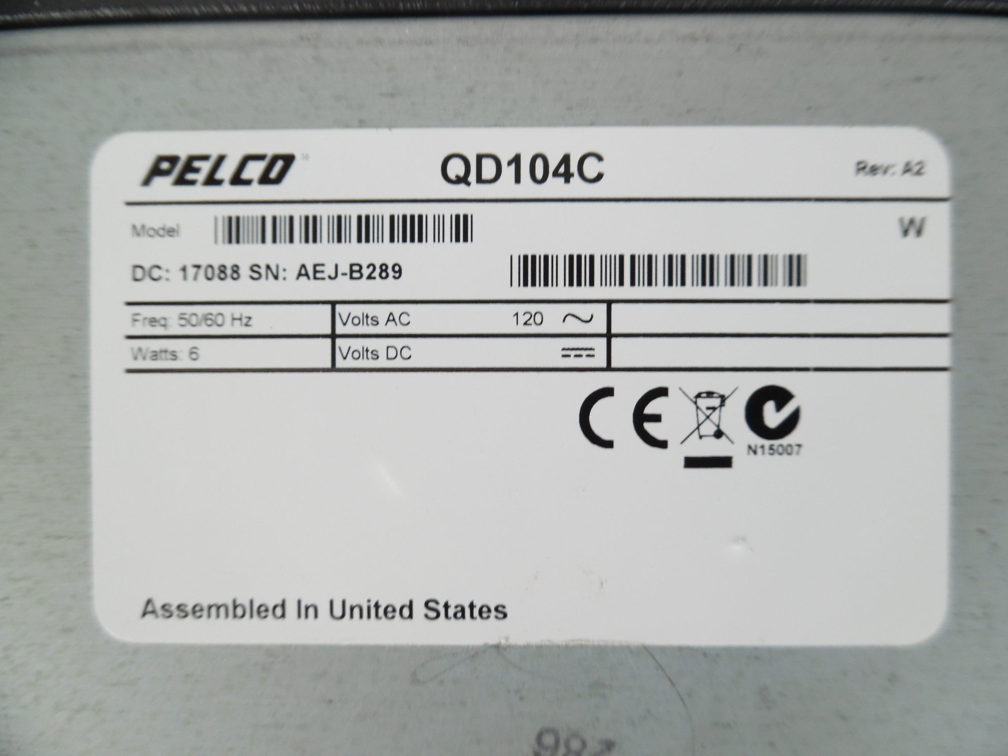 Pelco QD104C Digital Color Quad Video Processor - TESTED - WORKING ...