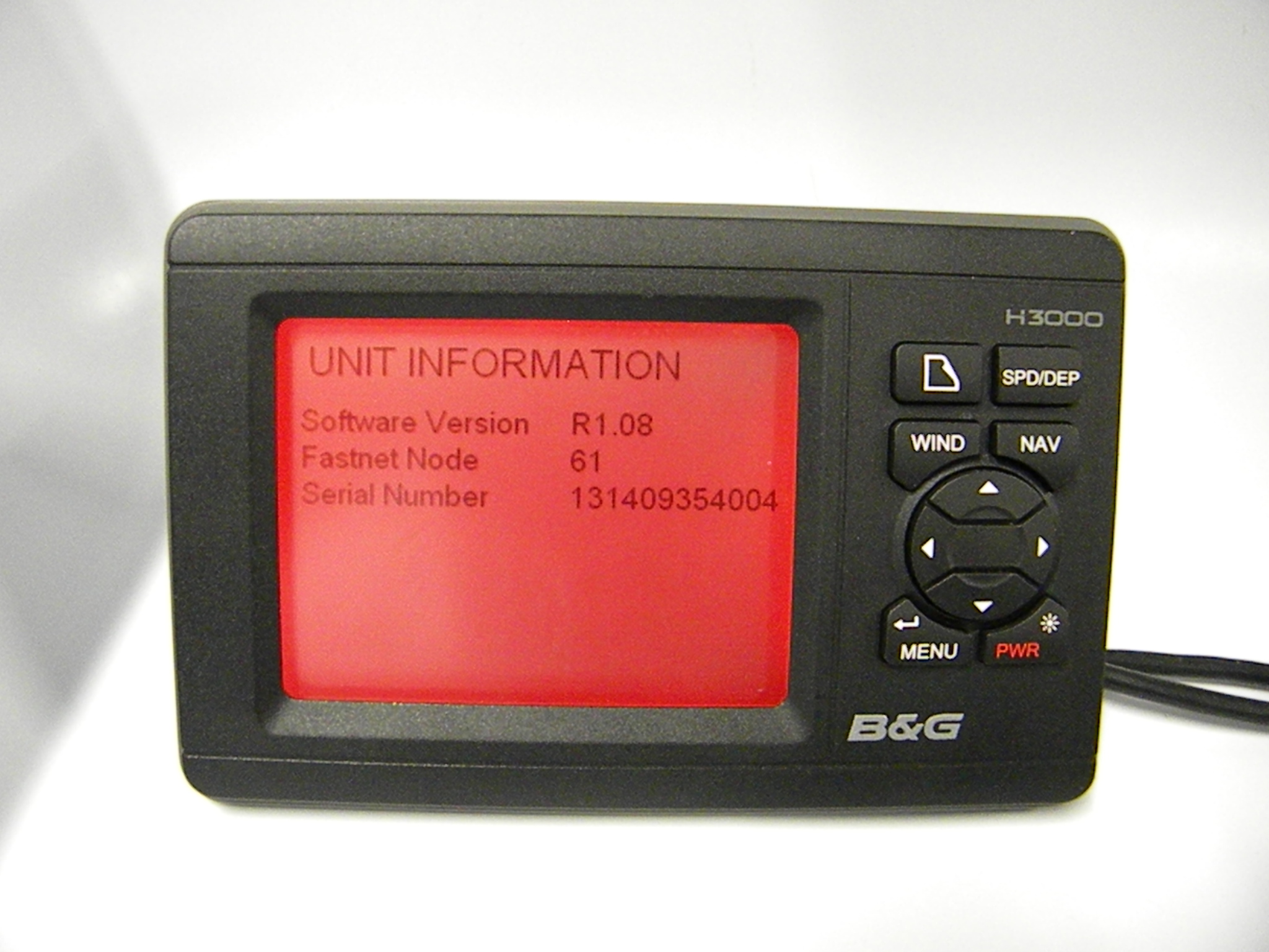 B&G H3000 GFD Mono Graphic Function Display w/ Sun Cover BGH210001 ...