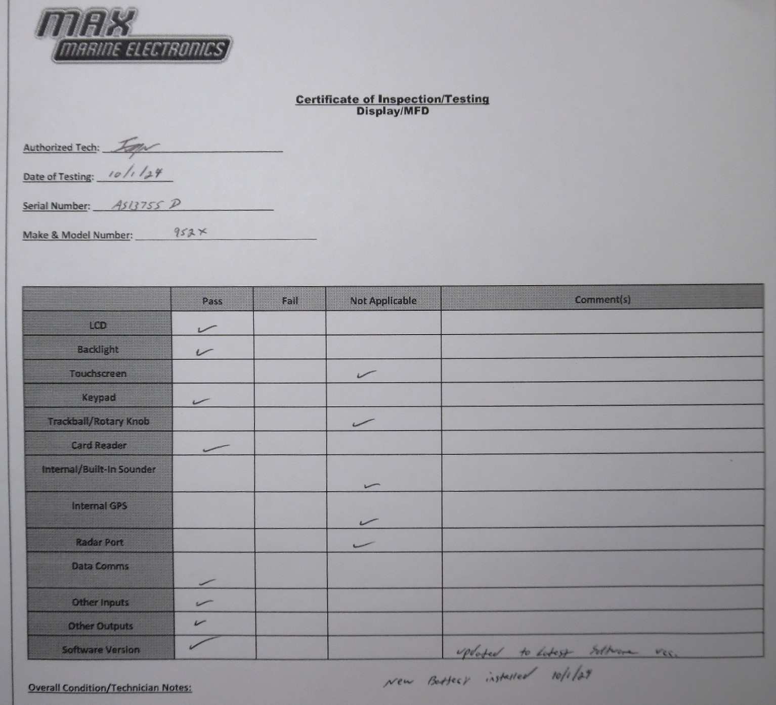 Northstar 952X D Plotter Navigator Color Display Tested Good (NEW ...