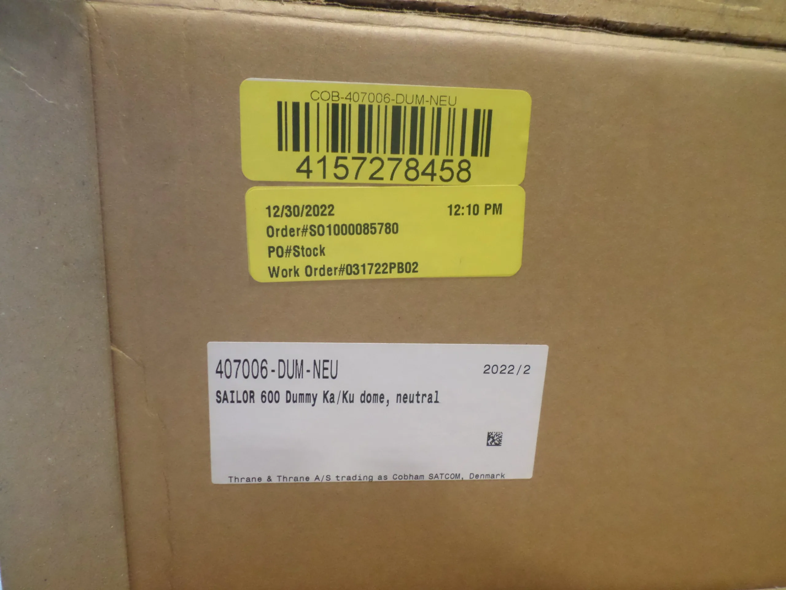 Cobham Sailor 600 VSAT Empty Dummy Dome for 65cm Satellite Tracking ...