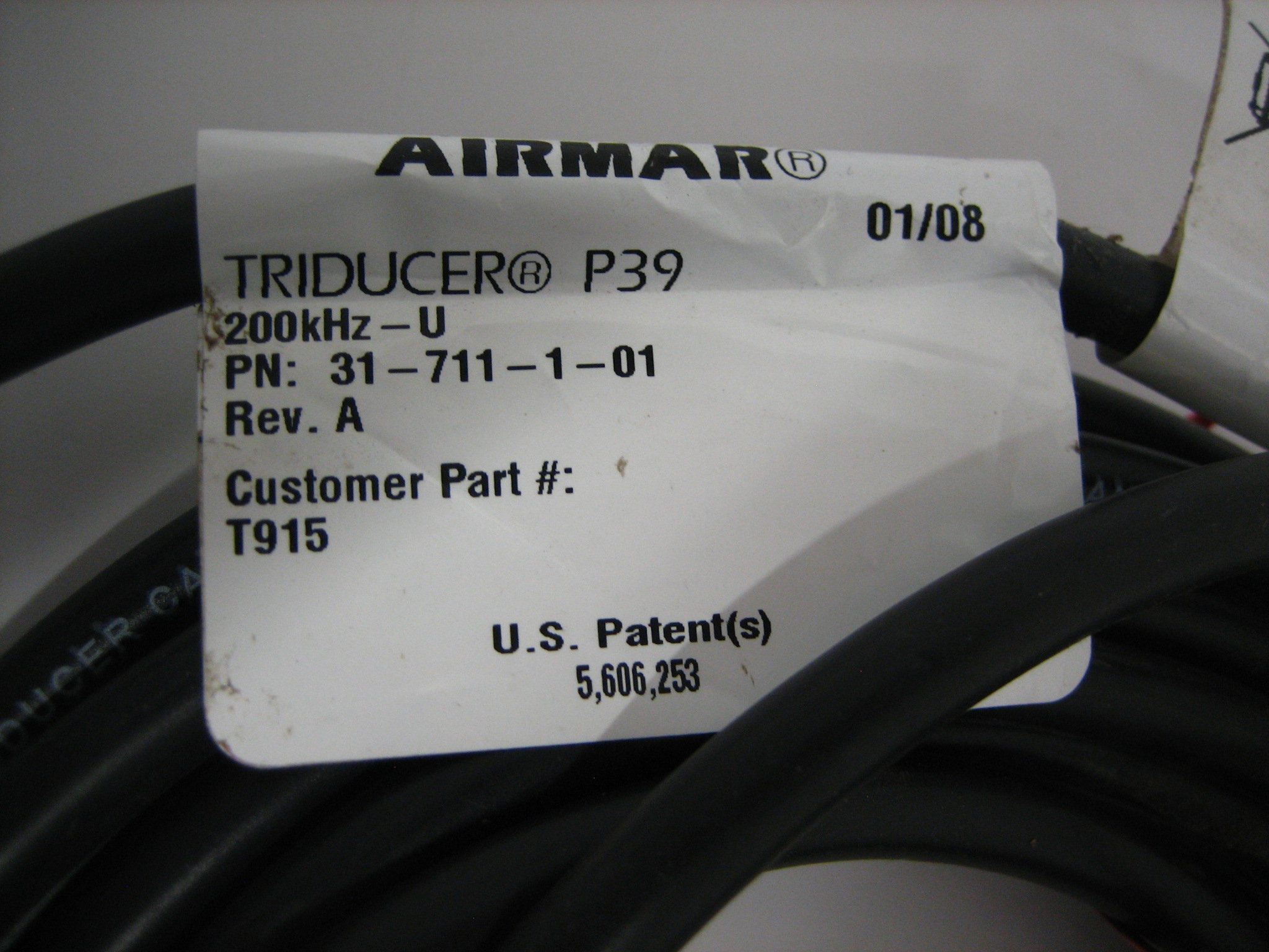 Raymarine / Tacktick T915 Analog Airmar P39 Transom Mount Transducer ...