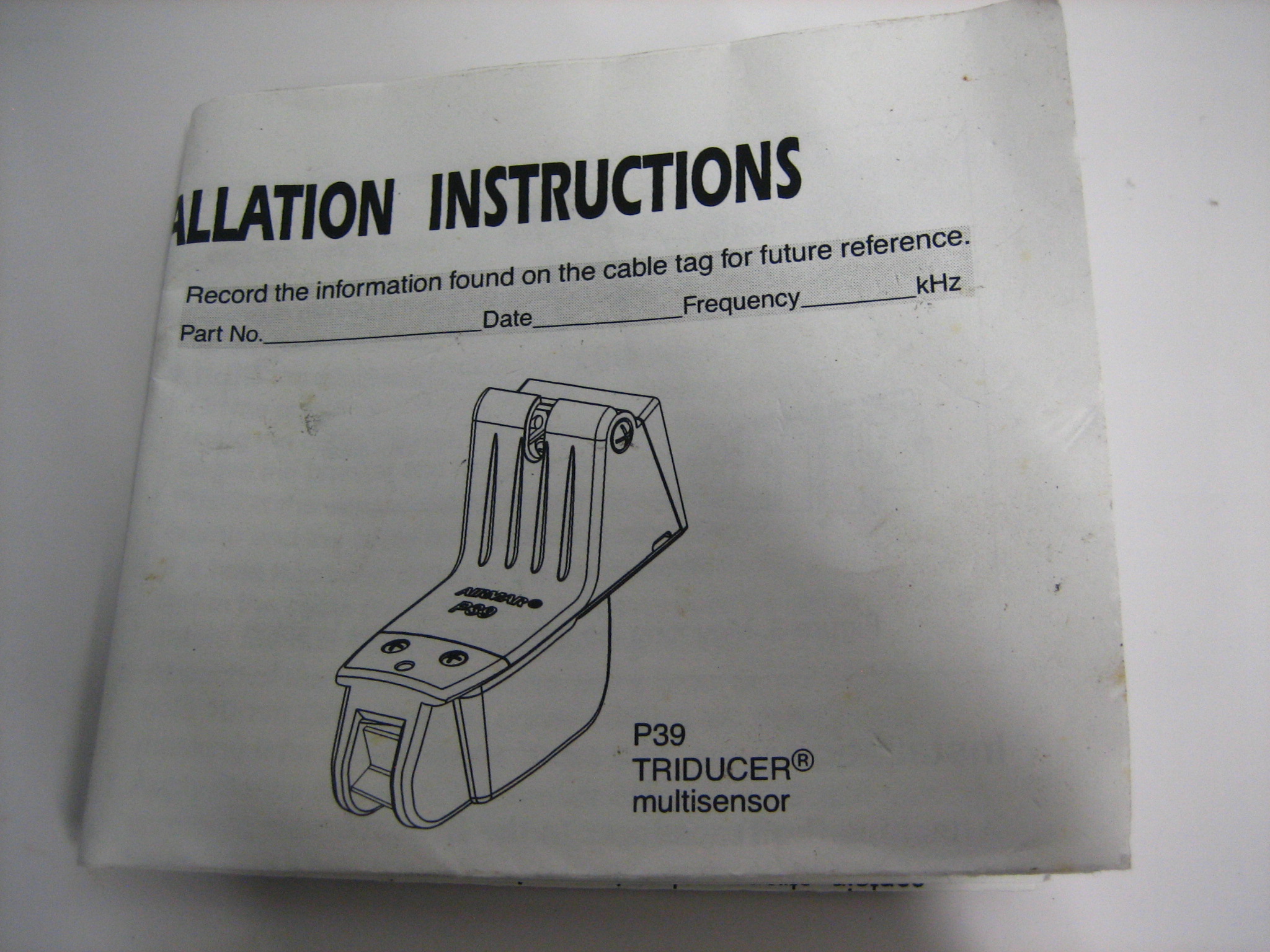 Raymarine / Tacktick T915 Analog Airmar P39 Transom Mount Transducer ...